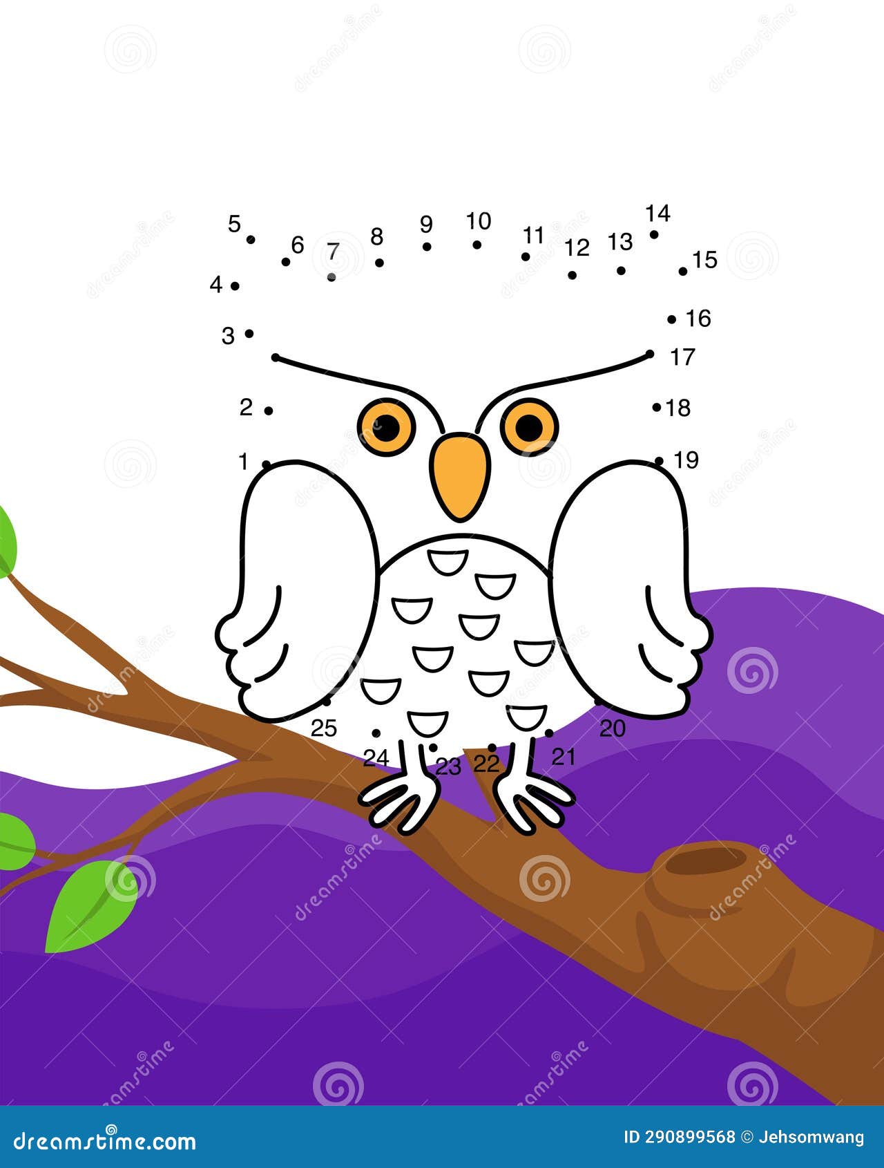 Numbers Game Education Game and Coloring Book for Children Stock Vector ...