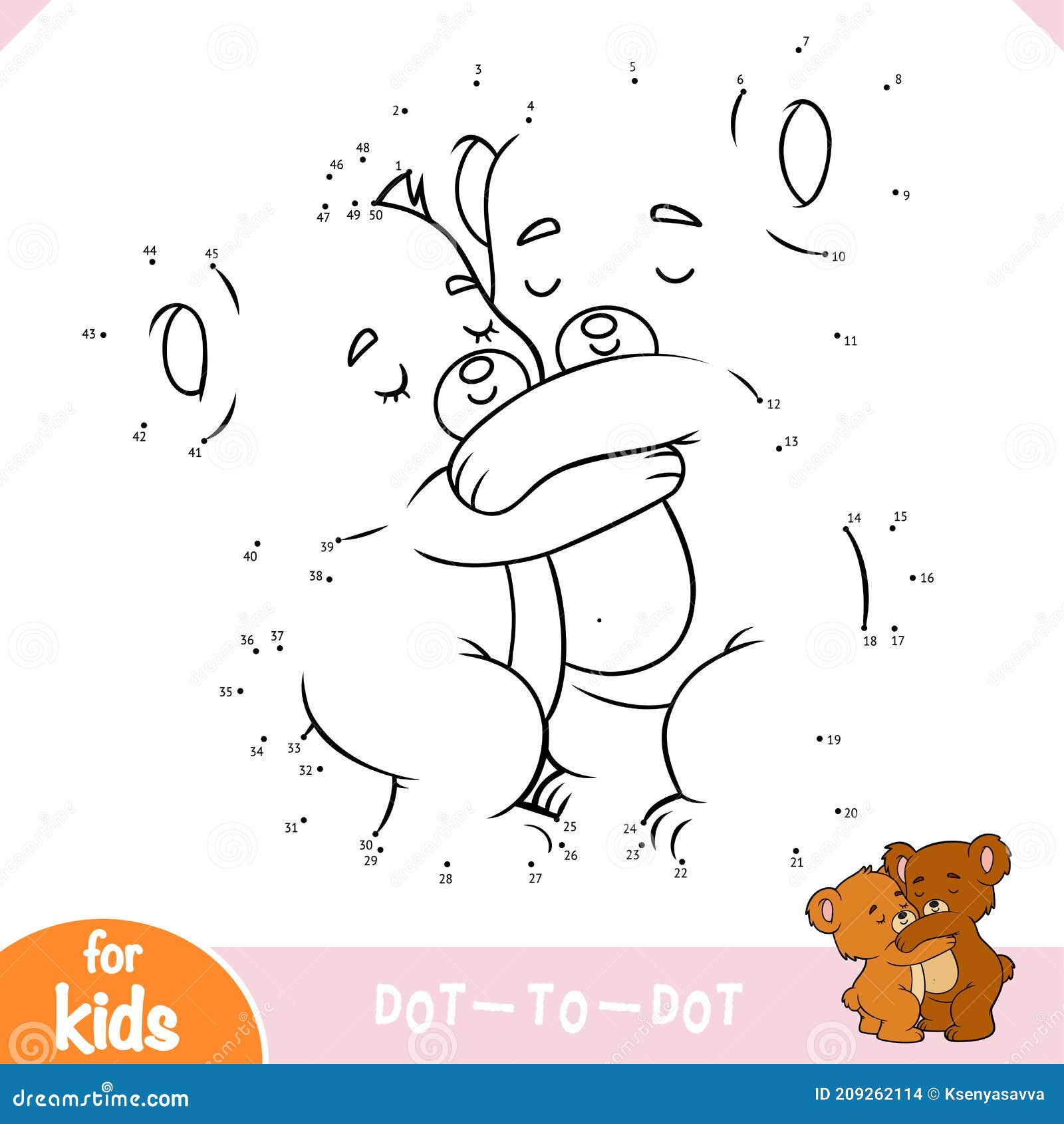 Numbers Game, Education Dot To Dot Game, Loving Bear Hugging Stock ...