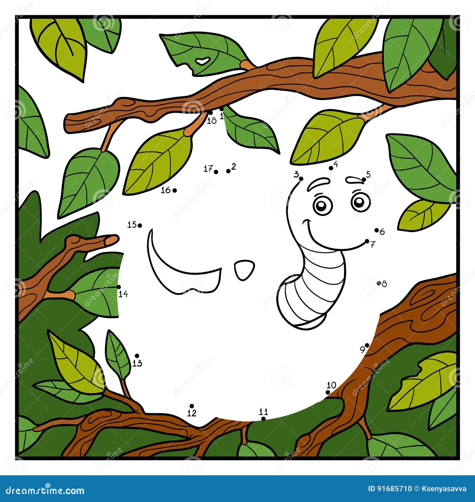 Worm Number. Cartoon Earthworms Count And Numbers Learning For Kids ... Worm Number. Cartoon Earthworms Count And Numbers Learning For Kids ...