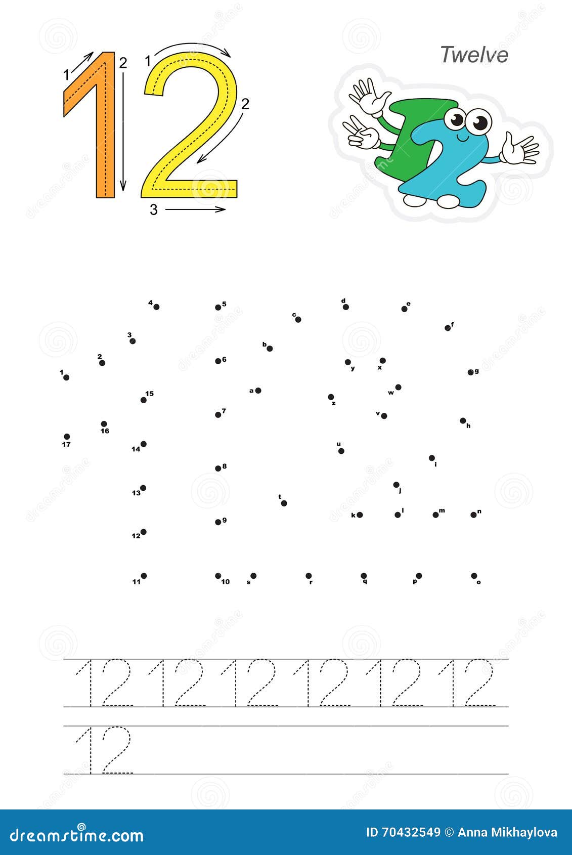 Numbers Game for Figure Twelve Stock Illustration - Illustration of ...