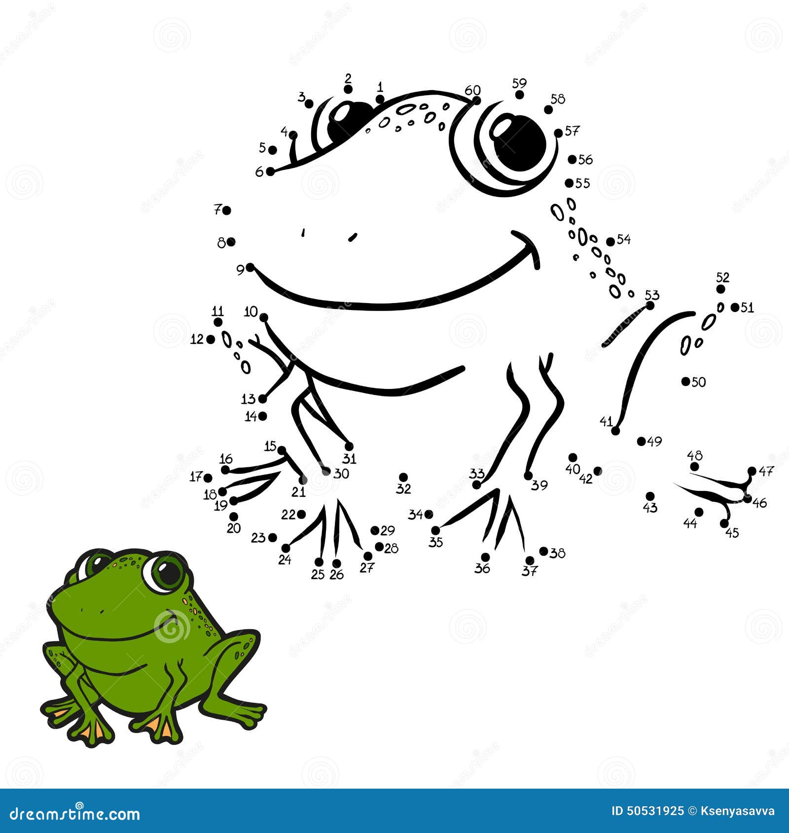 Numbers game (frog) stock vector. Illustration of number - 50531925