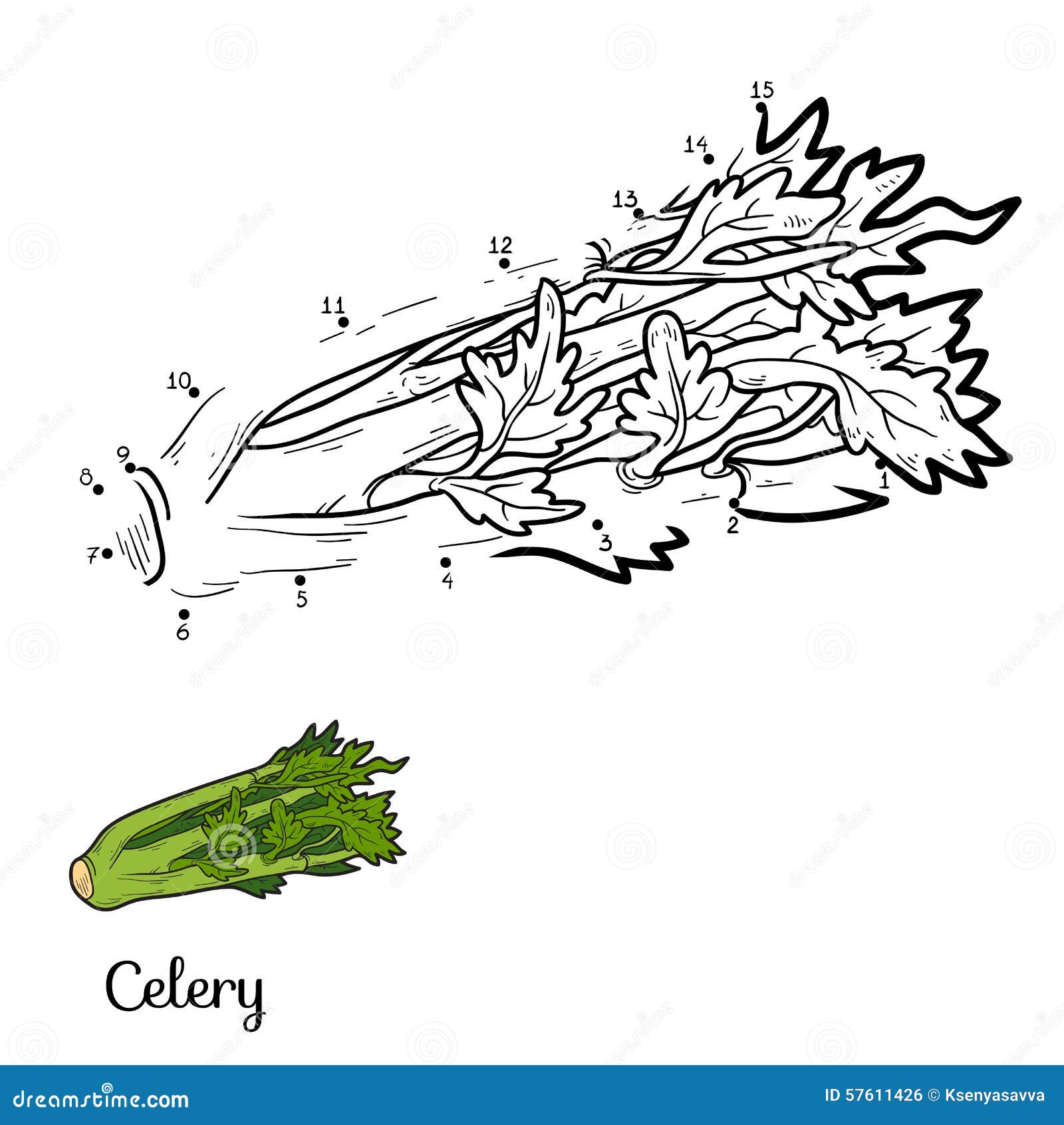 Celery Coloring Page