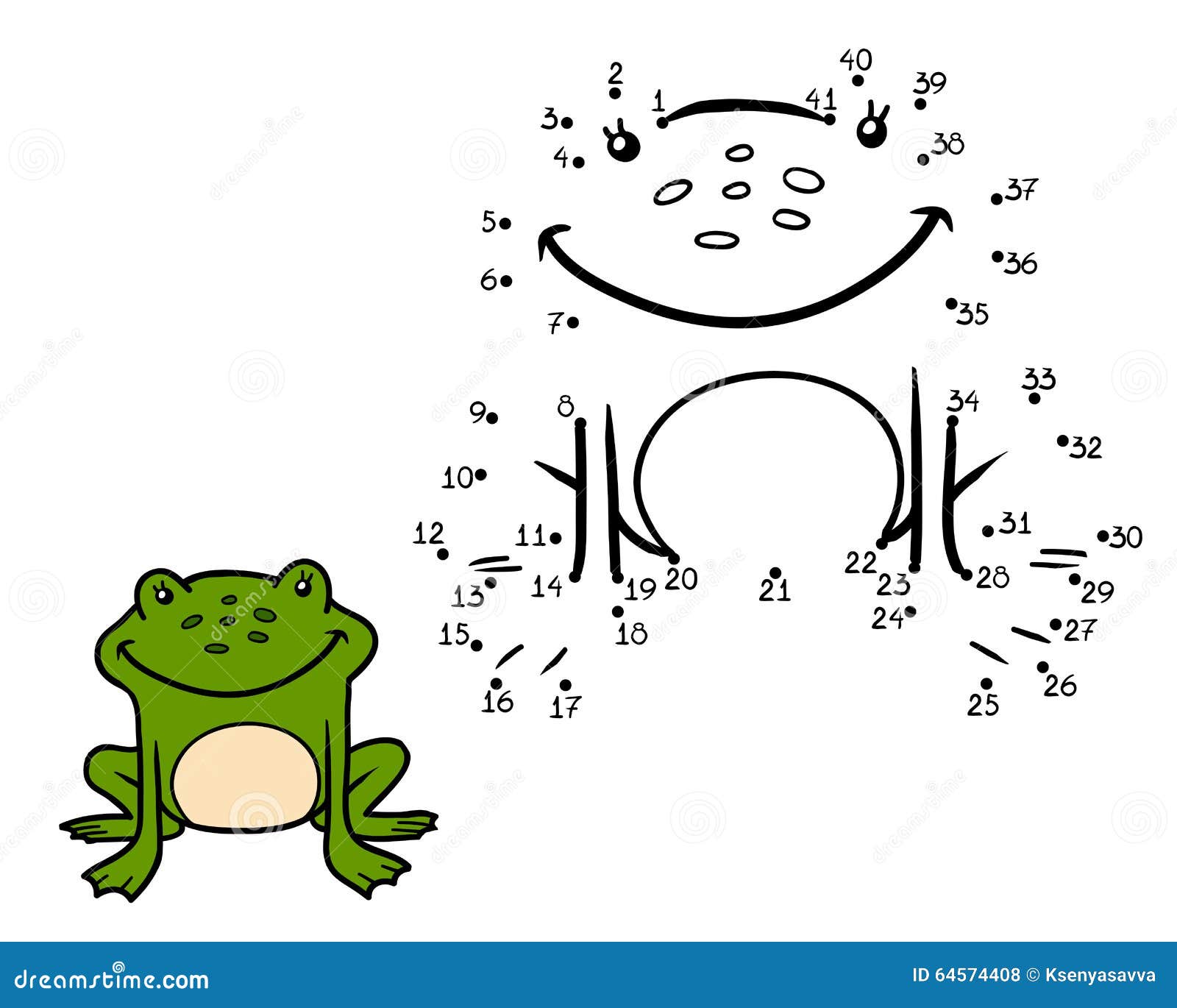 Numbers Game, Game for Children (frog) Stock Vector - Illustration of ...