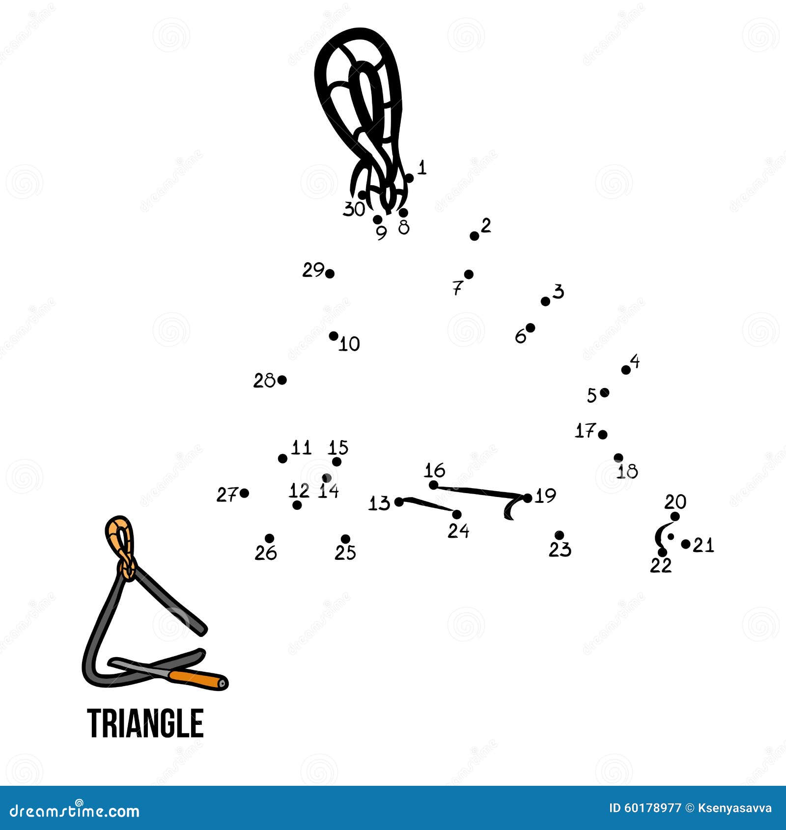 Numbers Game: Musical Instruments (triangle) Stock Vector ...