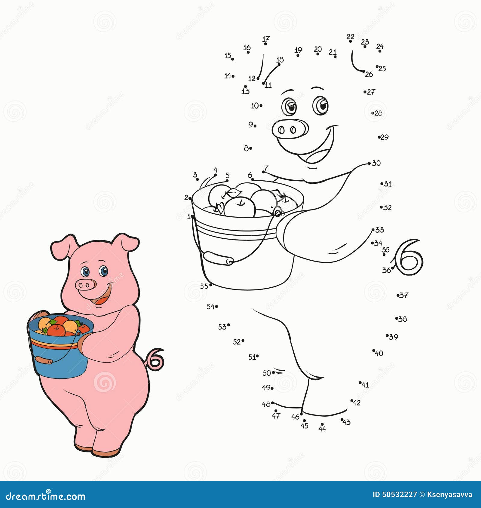 Numbers game (pig) stock vector. Illustration of country - 50532227