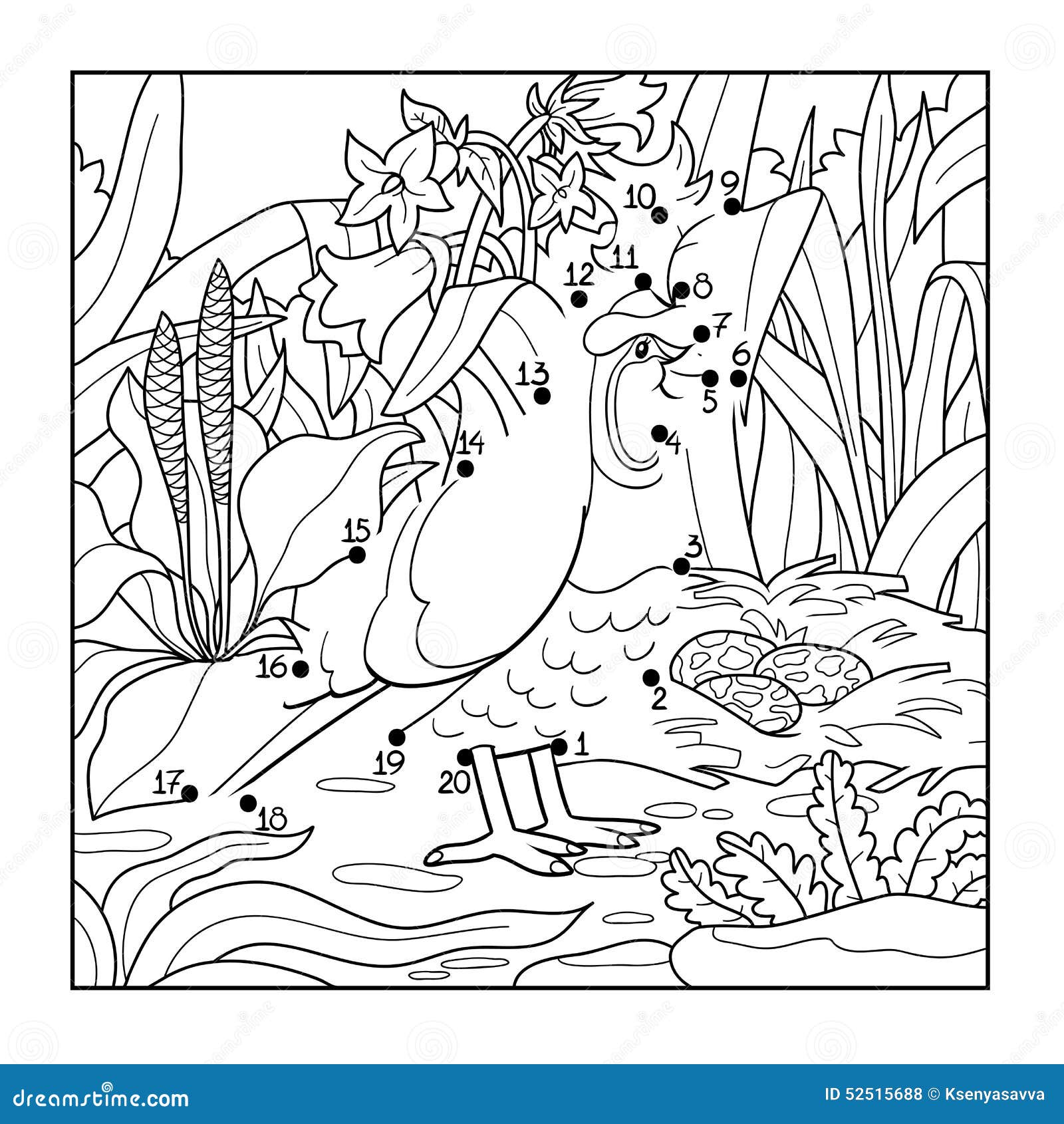 Numbers game (quail, bird) stock vector. Illustration of children ...