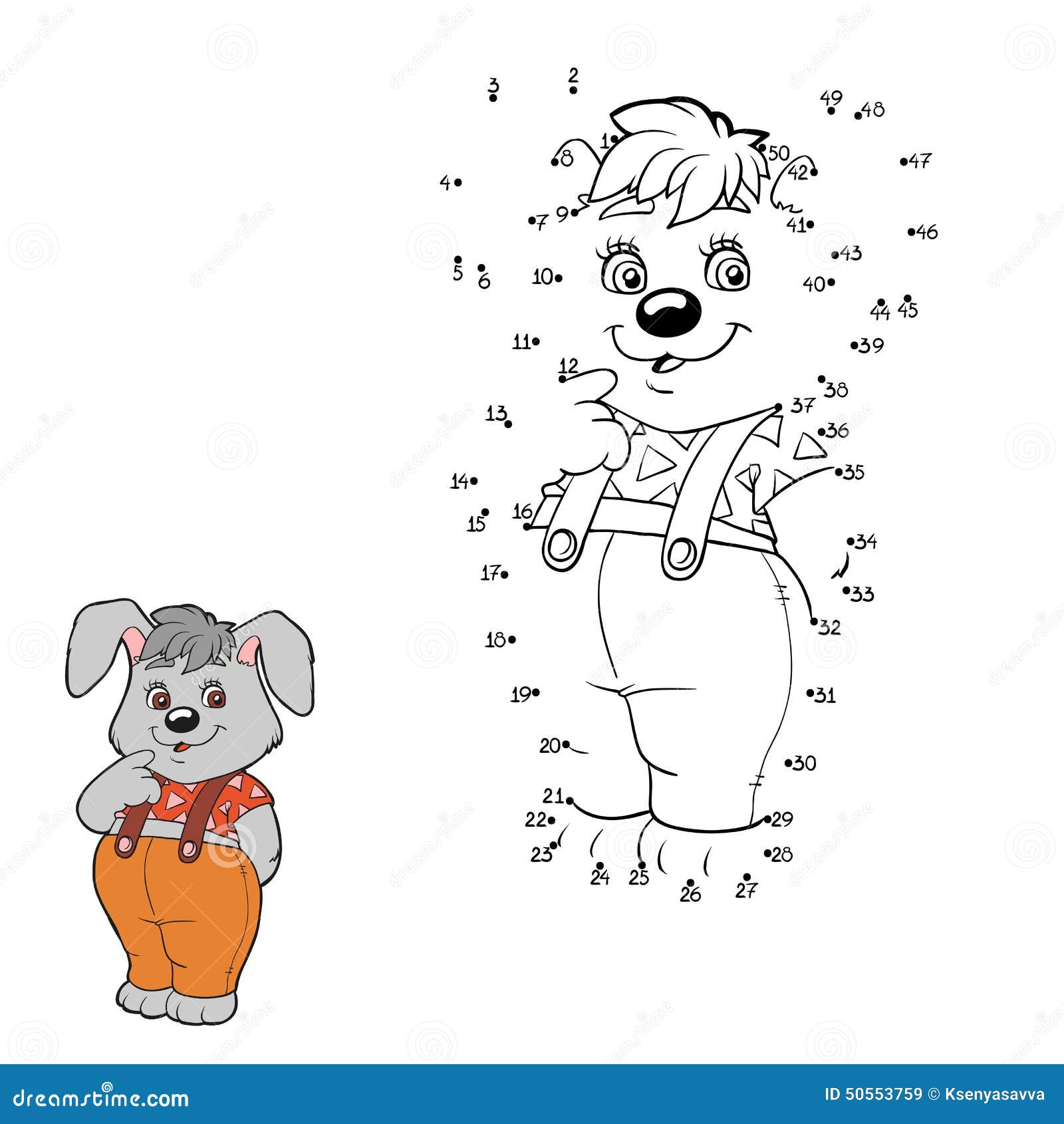 Numbers game (rabbit) stock vector. Illustration of color - 50553759