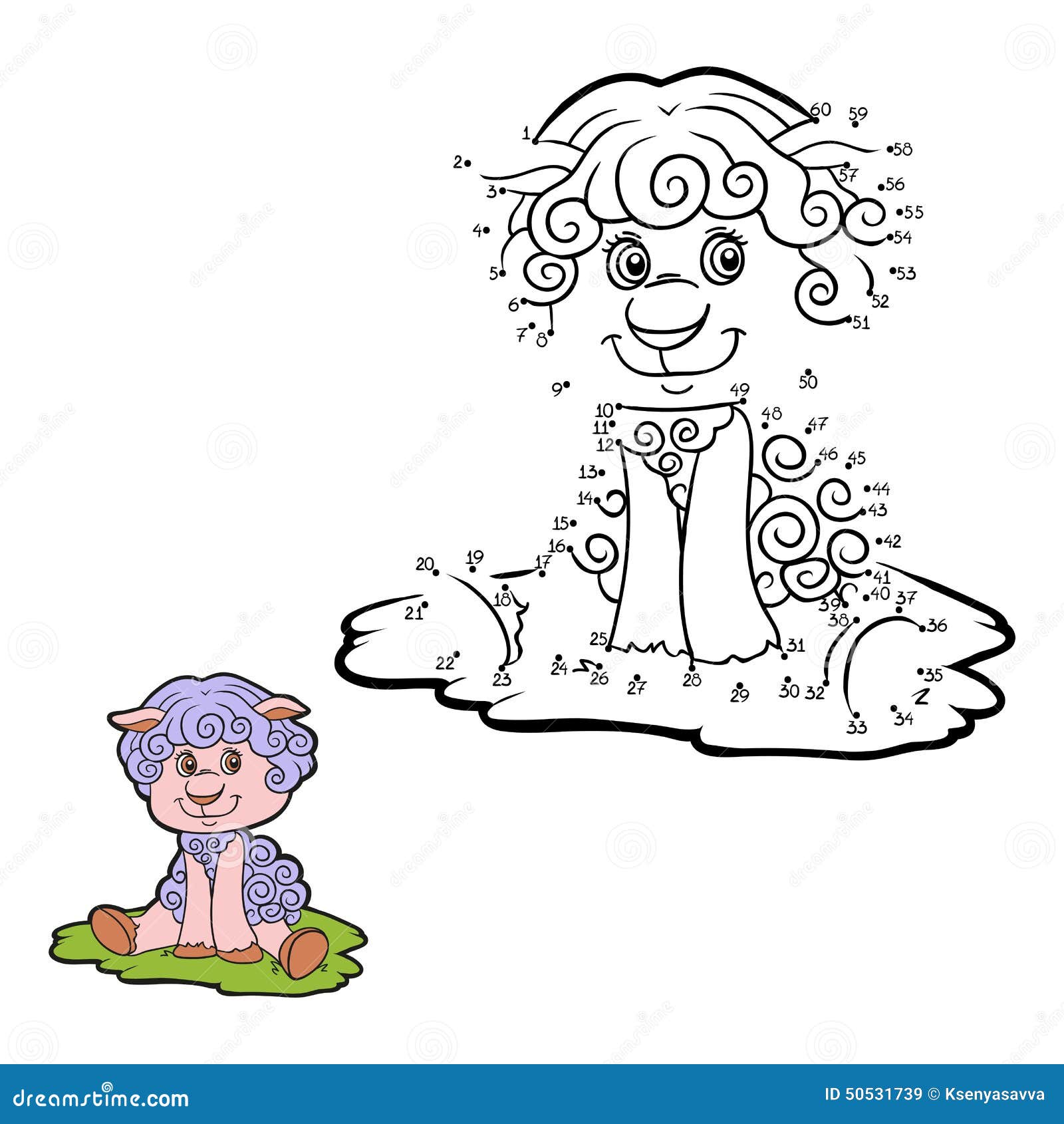 Numbers game (sheep) stock vector. Illustration of lamb - 50531739