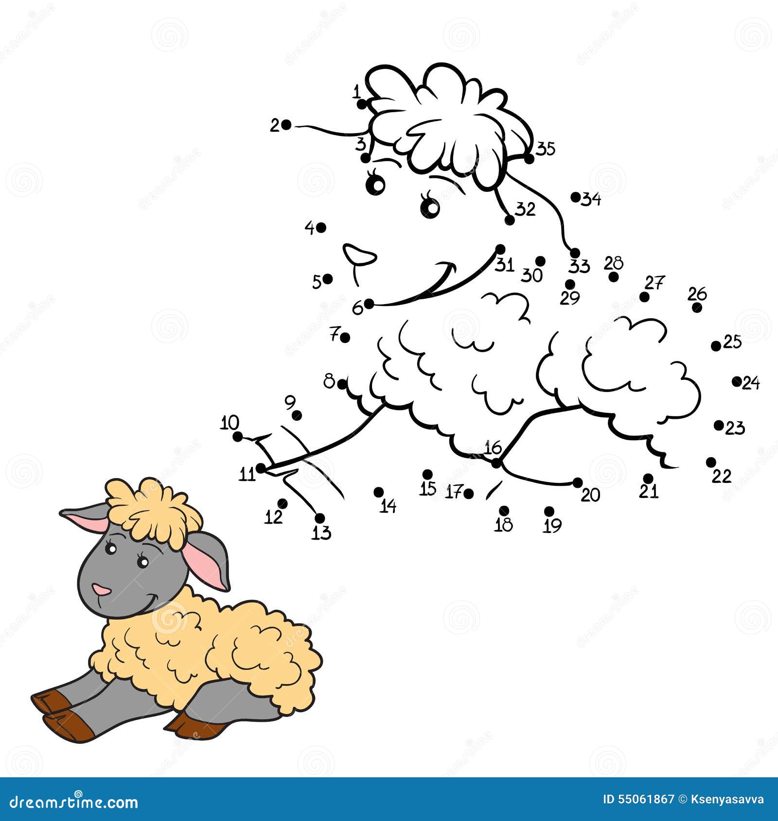 Numbers game (sheep) stock vector. Illustration of difficulty - 55061867