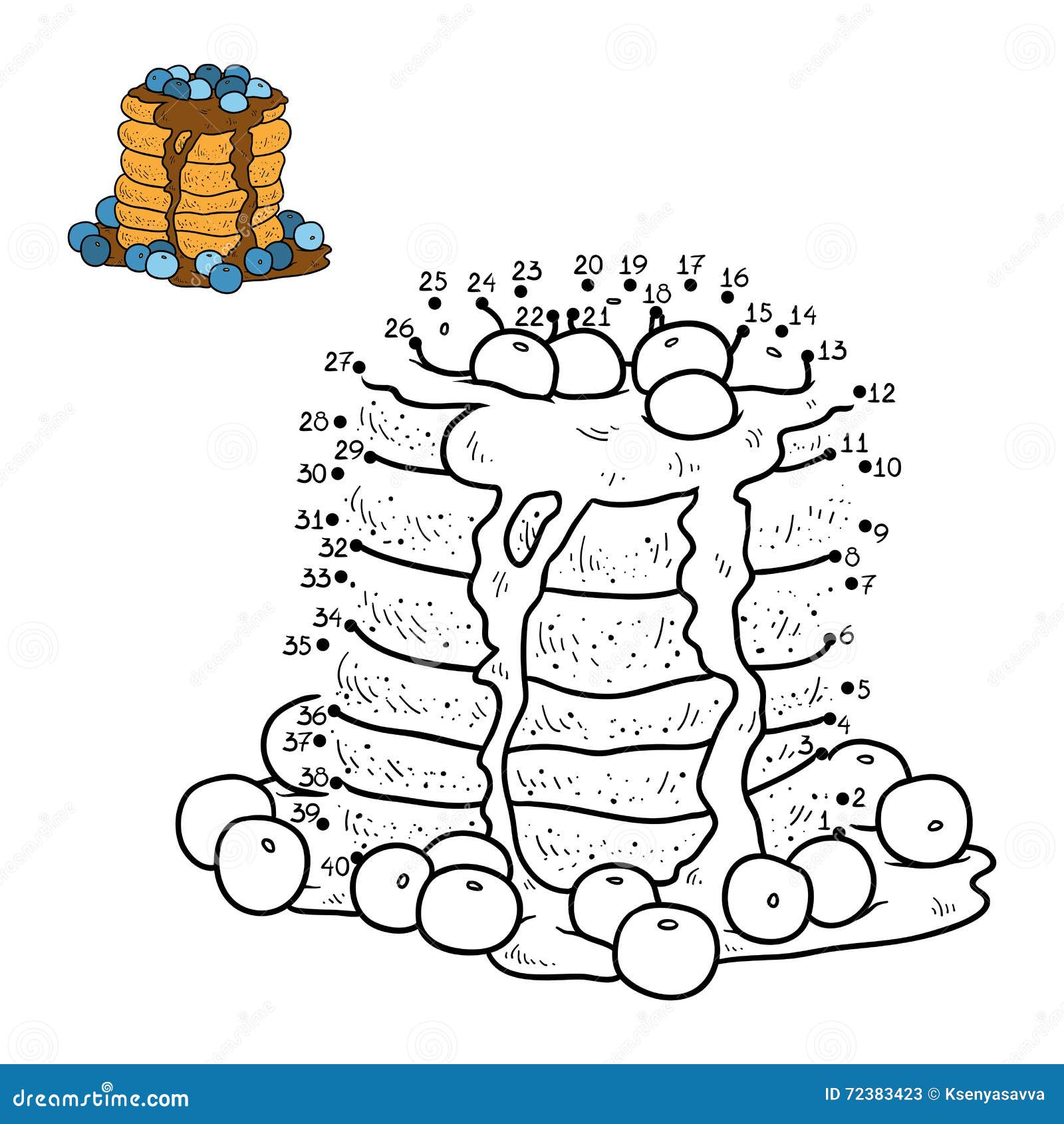 Numbers Game, Vector Pancakes with Blueberry Stock Vector ...