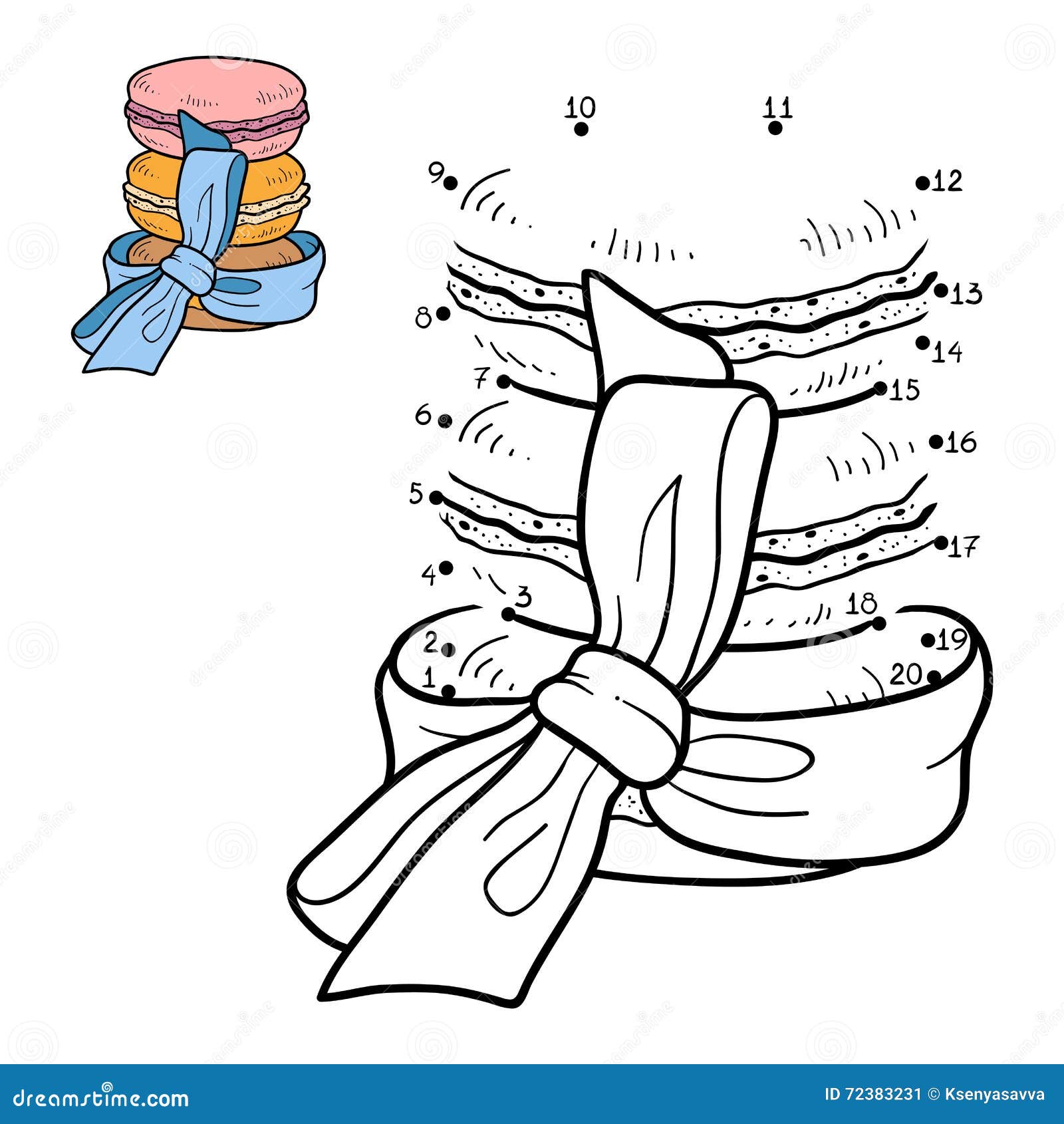 Numbers Game, Vector Set of Macaroon Stock Vector - Illustration of ...