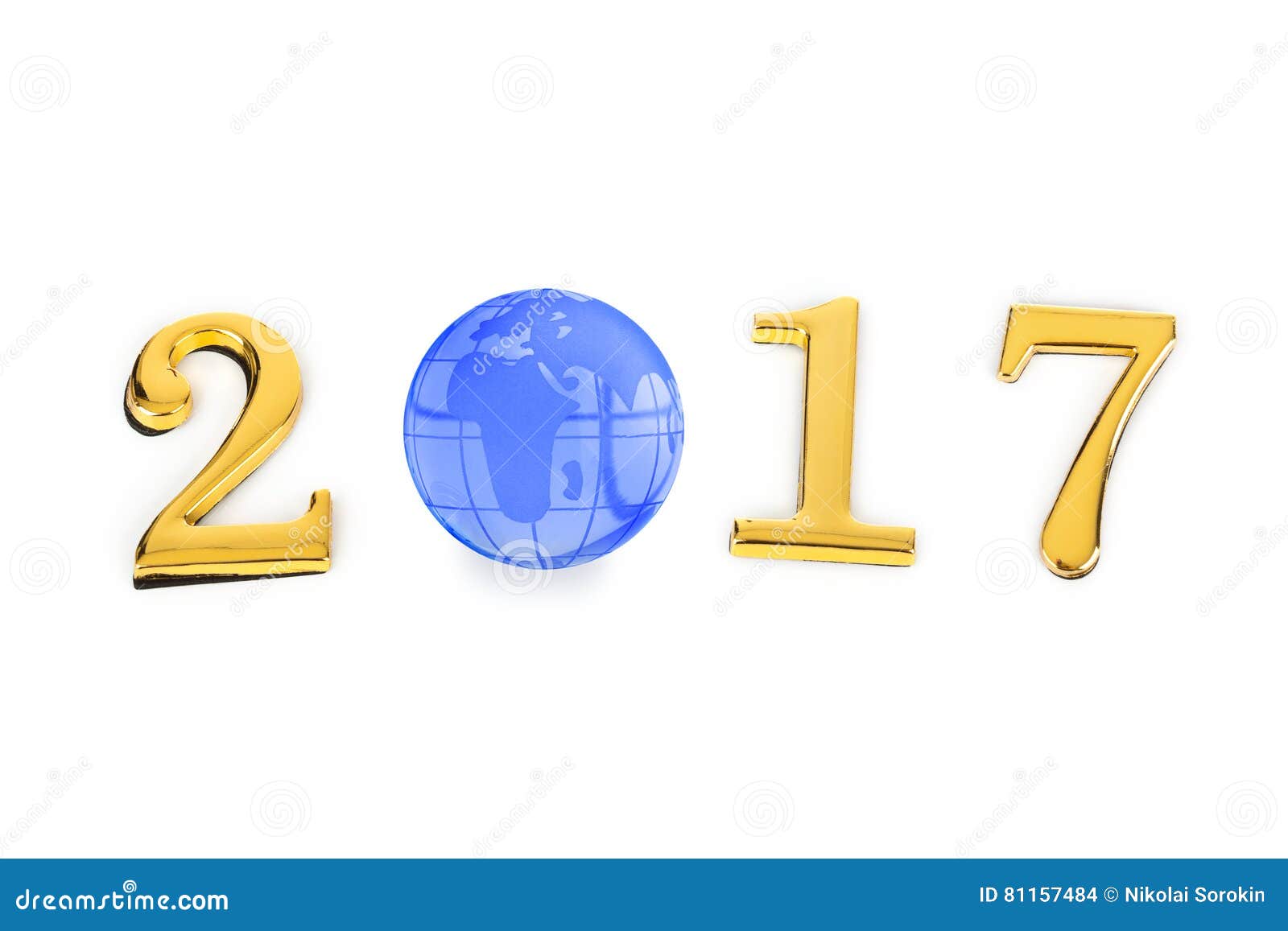 Numbers 2017 and globe stock photo. Image of blue, global - 81157484