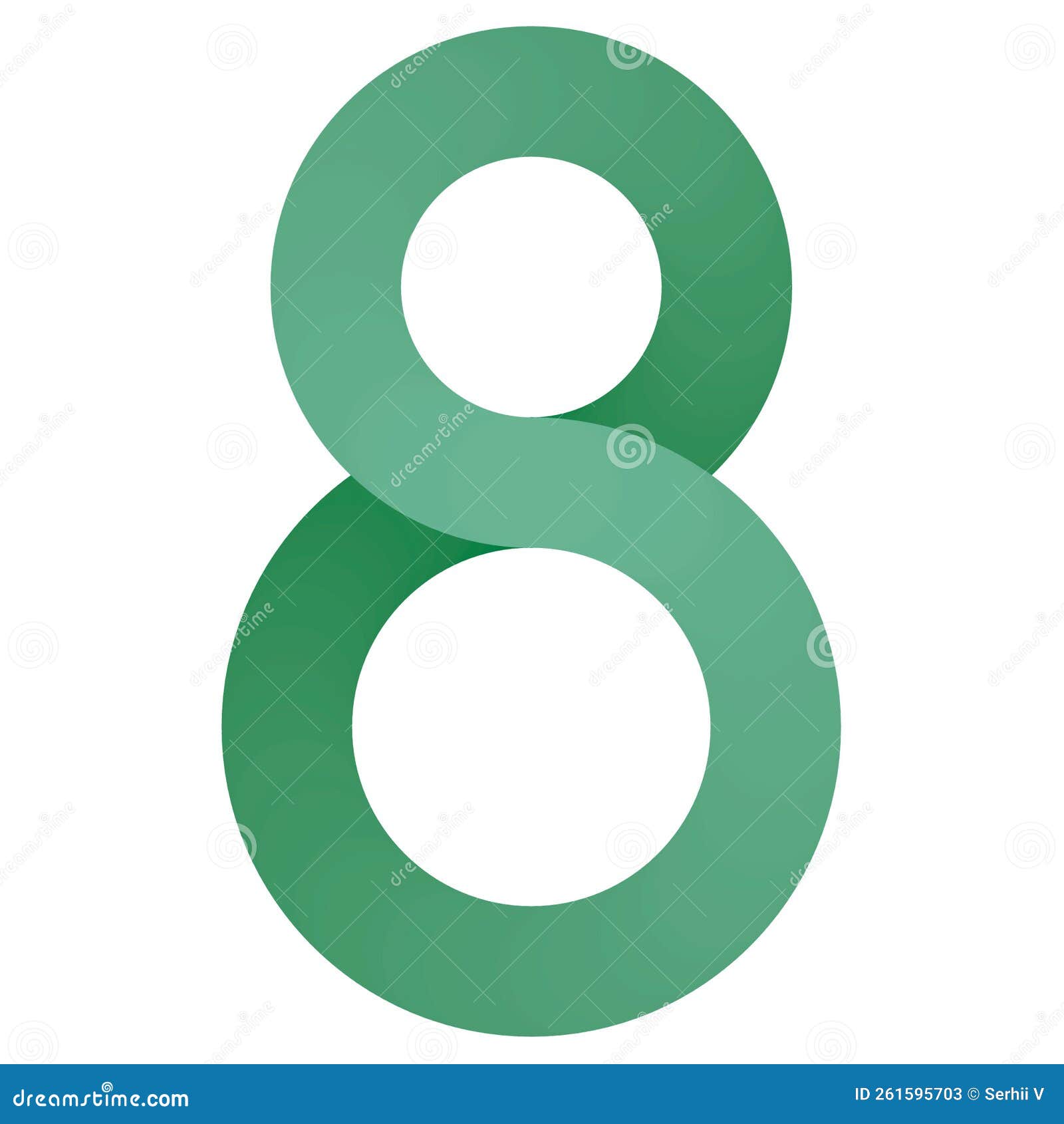 The Numbers are Green with a Gradient Stock Vector - Illustration of ...