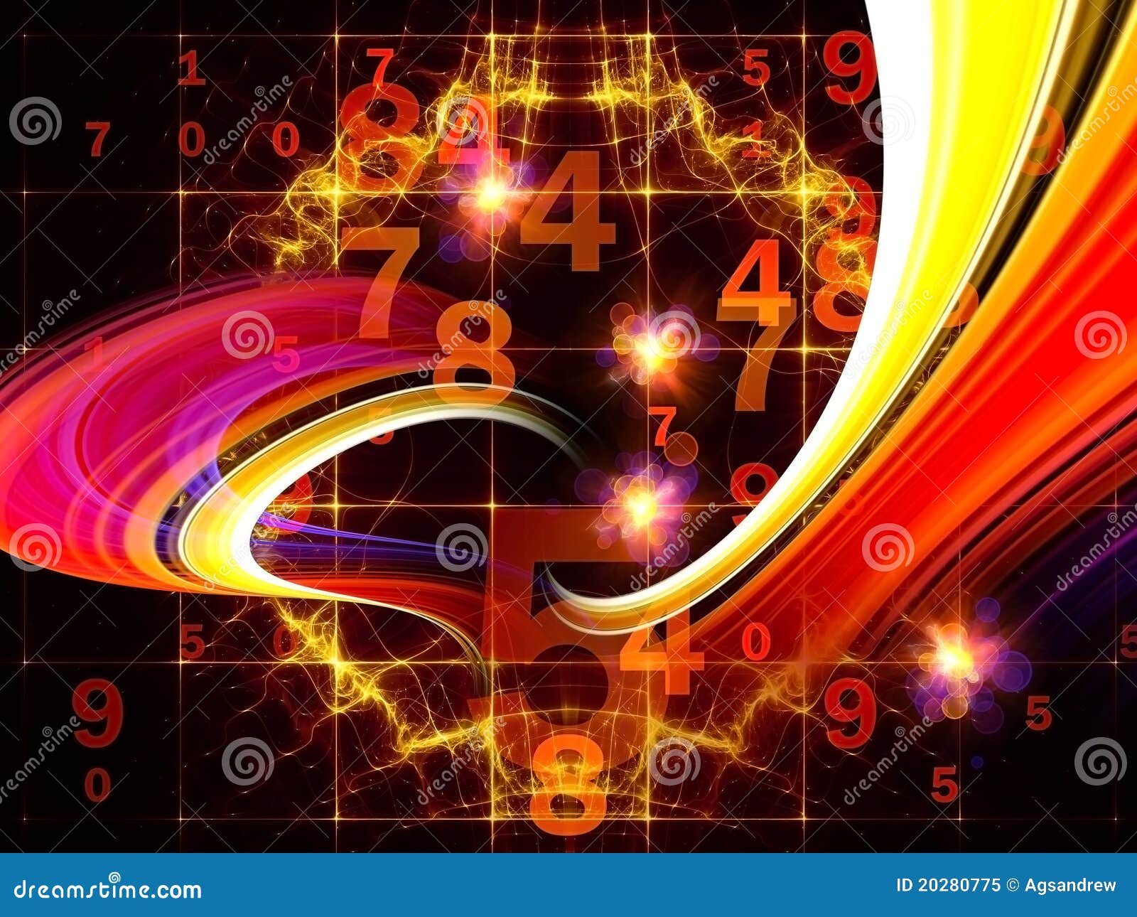 Numbers on Grid stock illustration. Illustration of metaphor - 20280775
