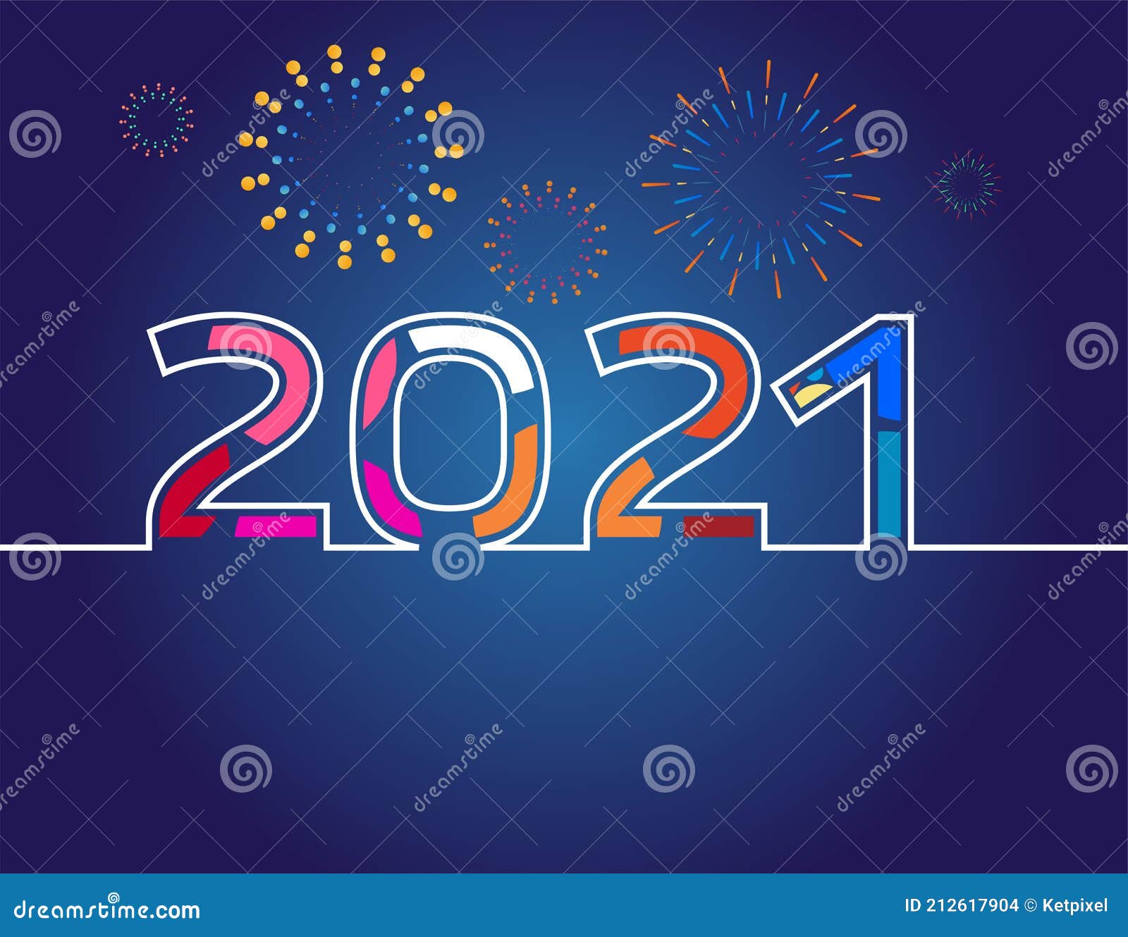 2021 numbers stock vector. Illustration of party, calendar - 212617904