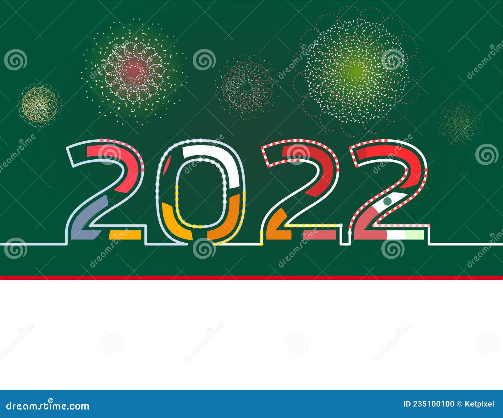 2022 numbers stock vector. Illustration of poster, happy - 235100100