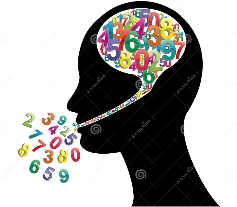 Numbers head stock vector. Illustration of vector, shape - 28162112