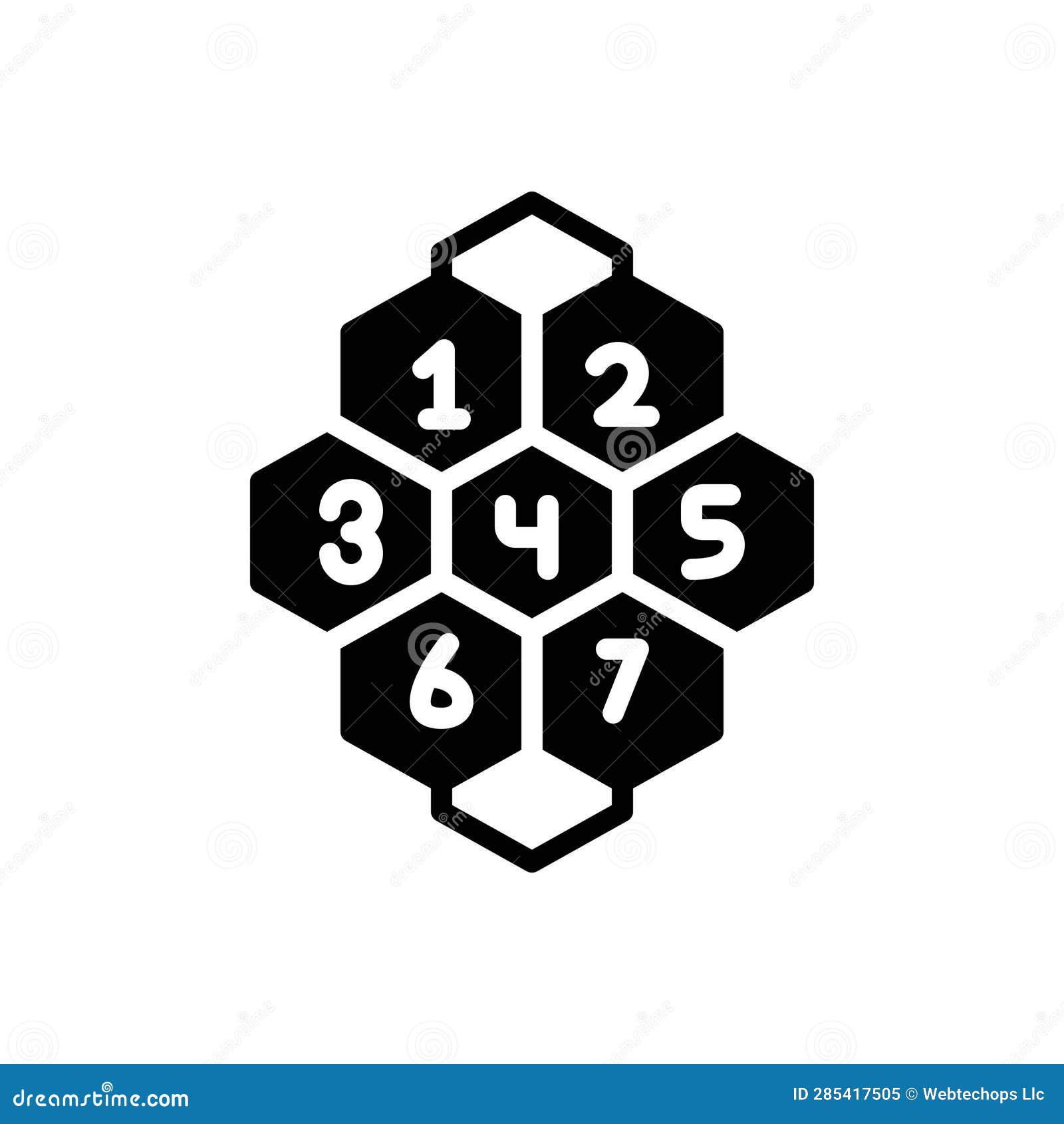 Black Solid Icon for Numbers, Collection and Digital Stock Vector ...