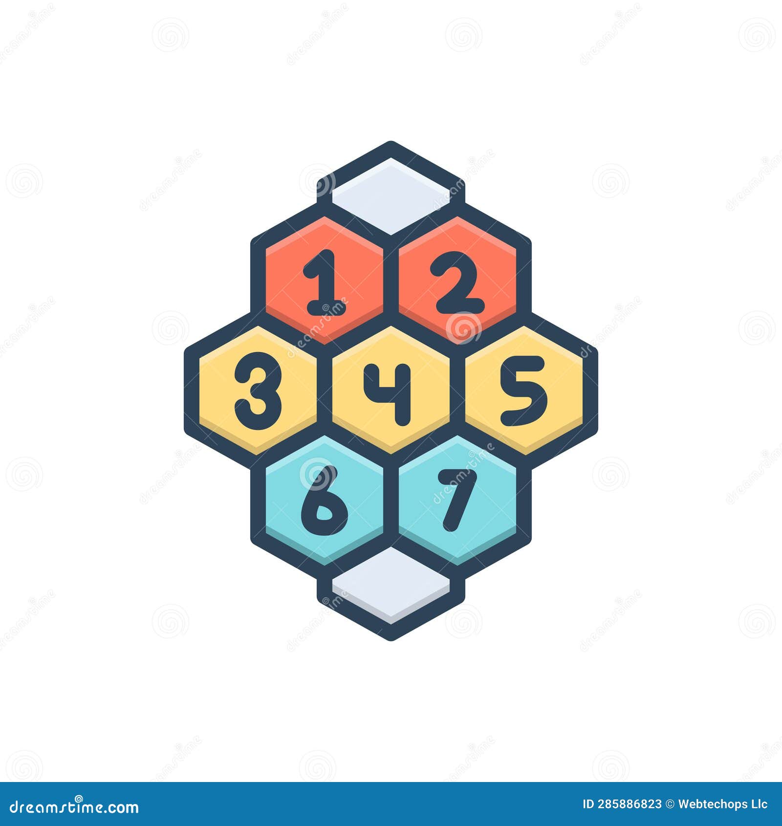 Color Illustration Icon for Numbers, Collection and Countdown Stock ...