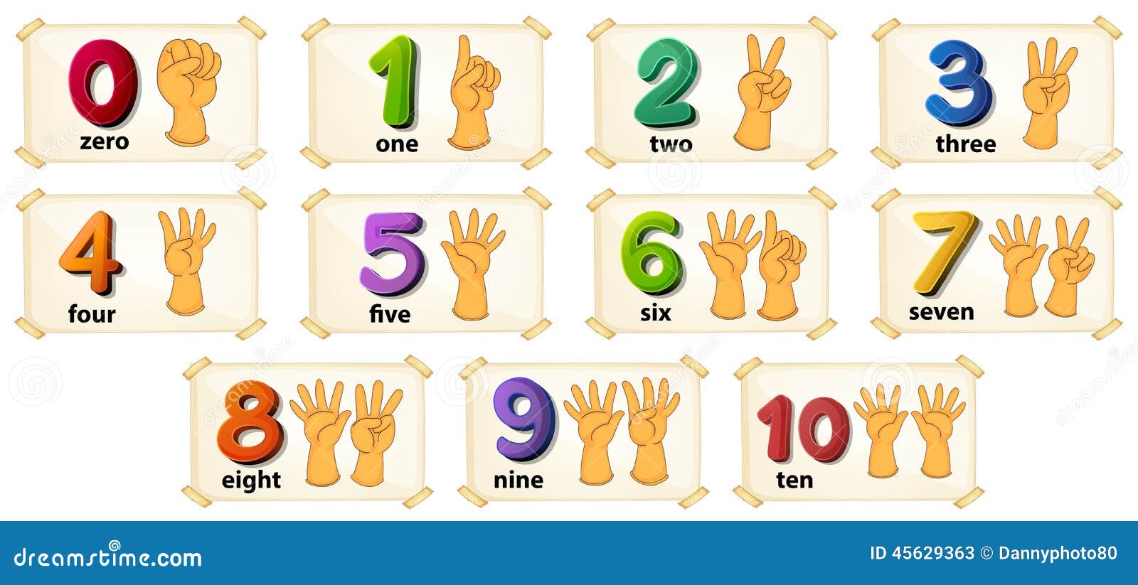 Numbers stock vector. Illustration of clipart, eight - 45629363