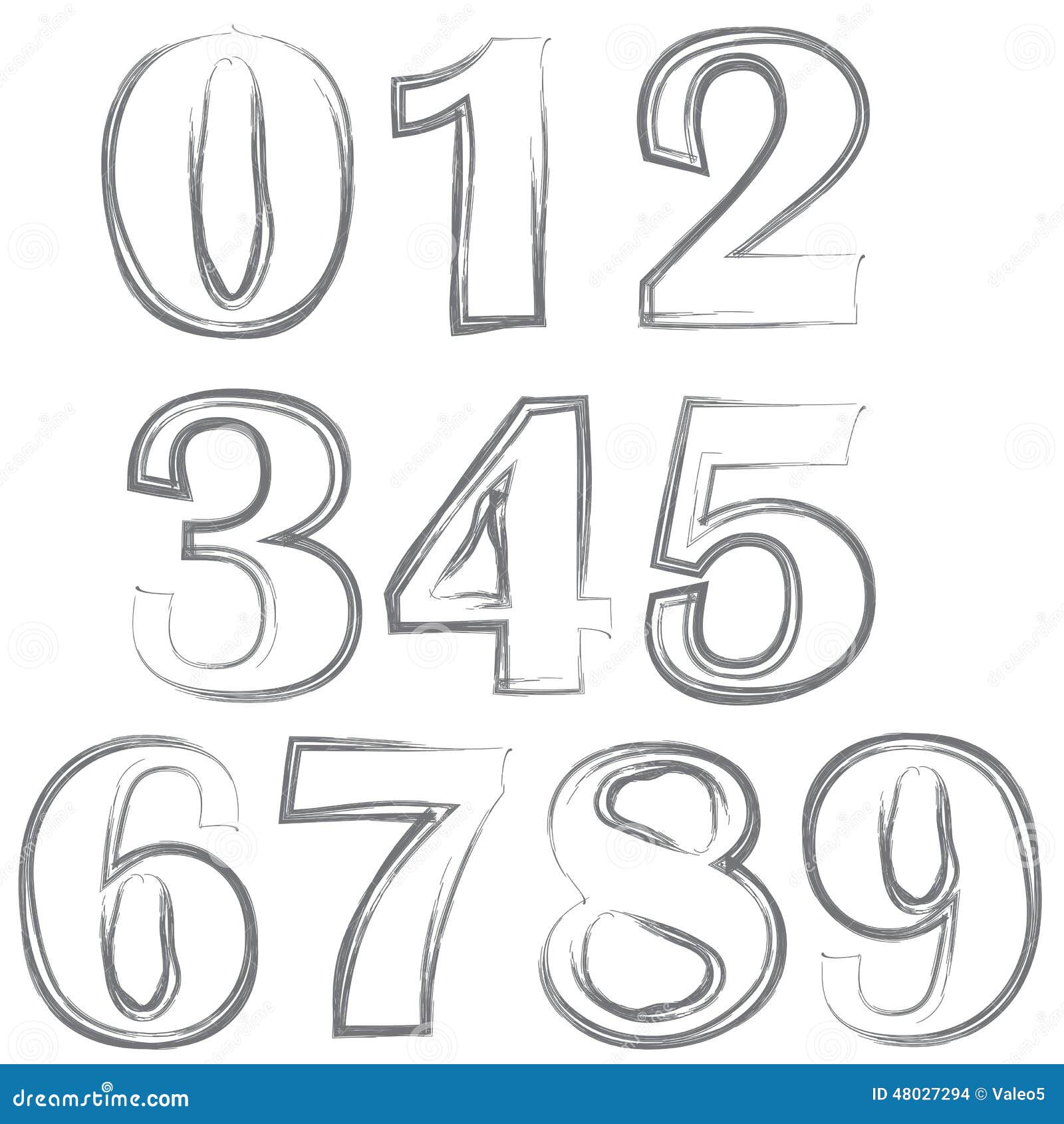 Numbers stock vector. Illustration of collection, graphic - 48027294