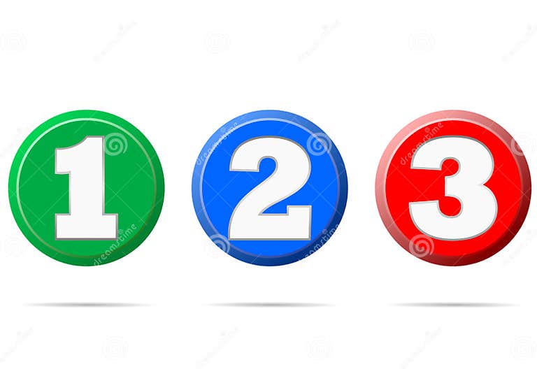 Numbers 1 2 3 - Illustration Stock Illustration - Illustration of rank ...