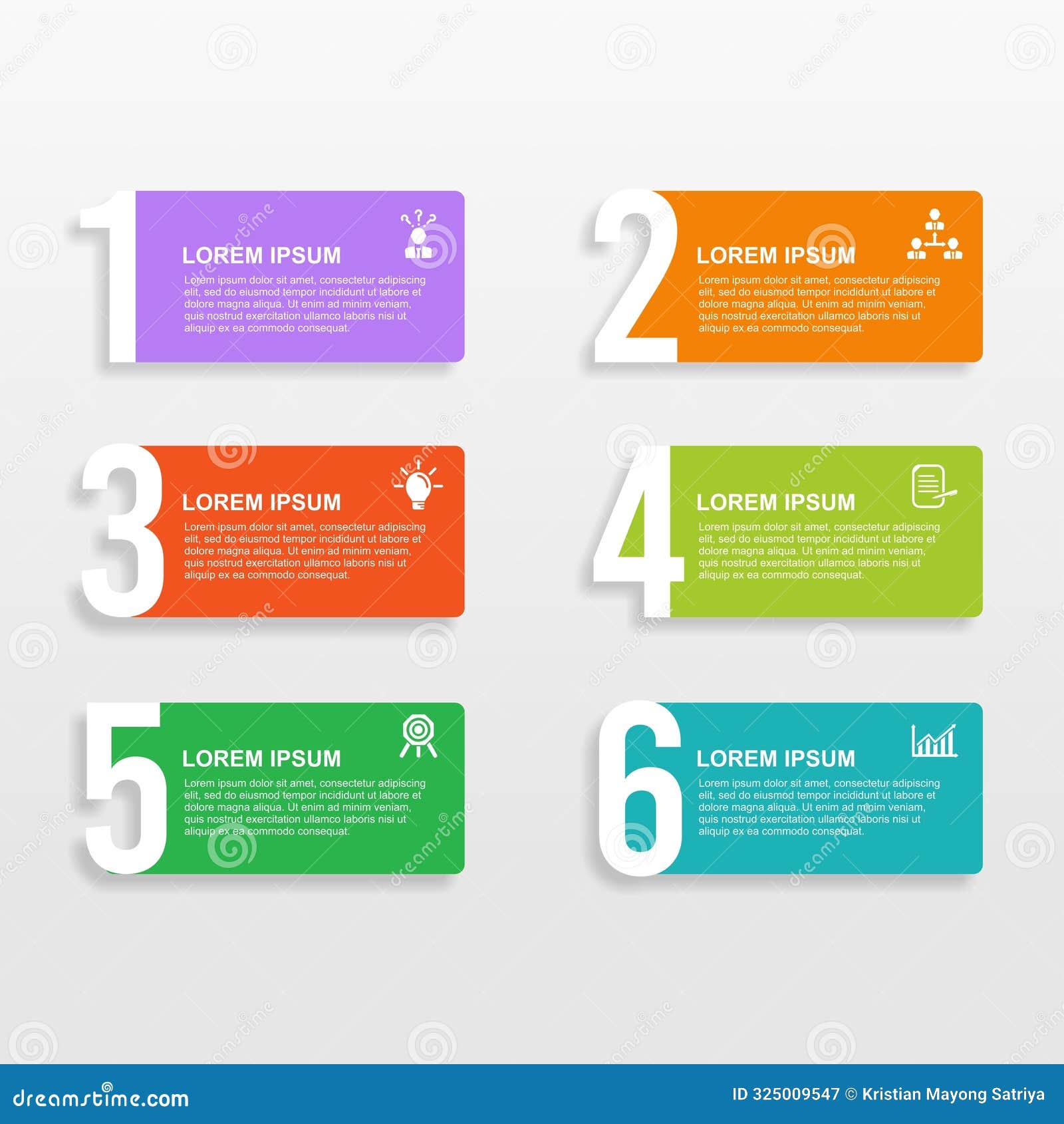 Numbers Infographic for Business Options, Steps, Processes Stock Vector ...