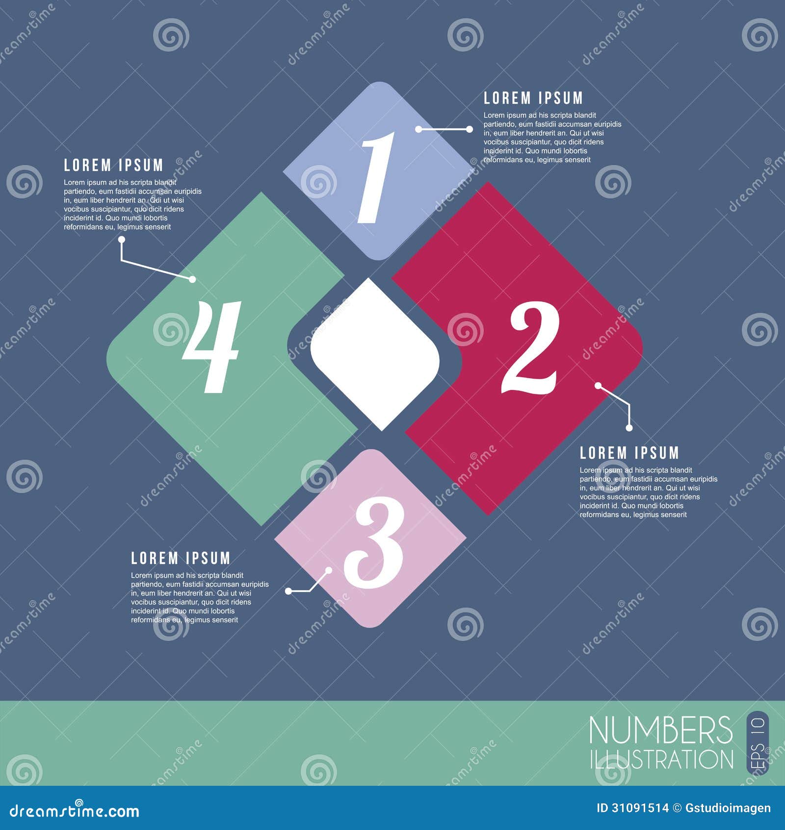 Numbers stock vector. Illustration of design, colorful - 31091514