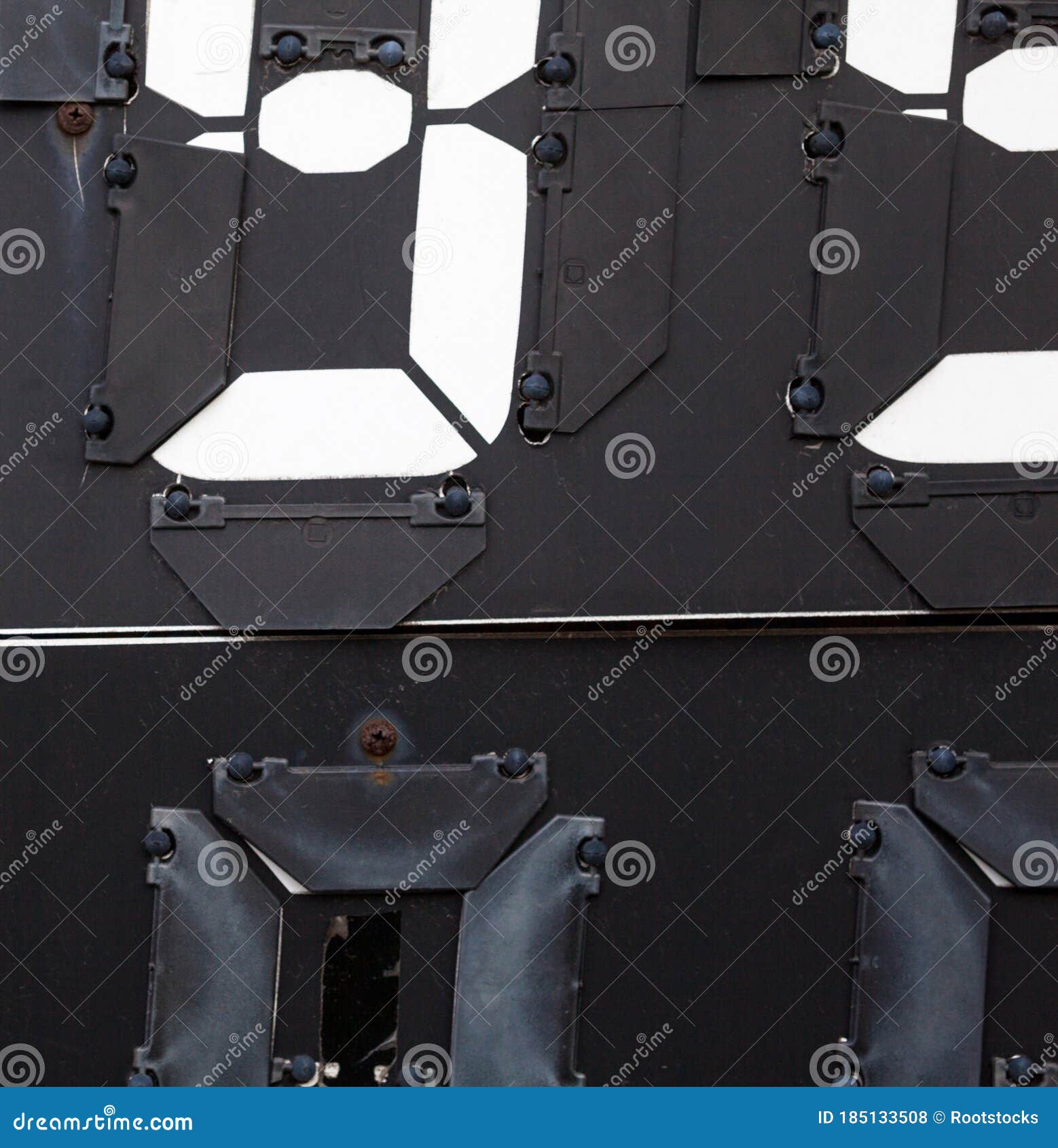 Numbers on the Information Board Stock Photo - Image of exchange ...