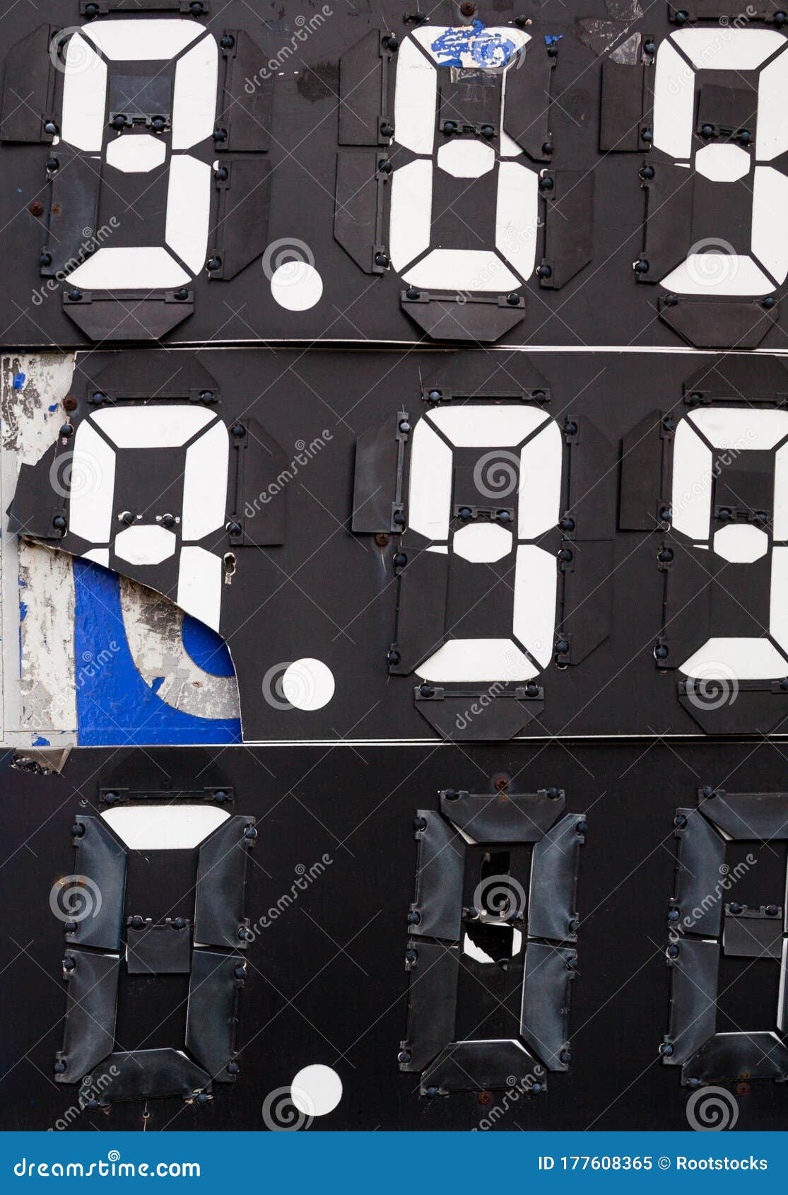 Numbers on the Information Board Stock Image - Image of cover, numerate ...