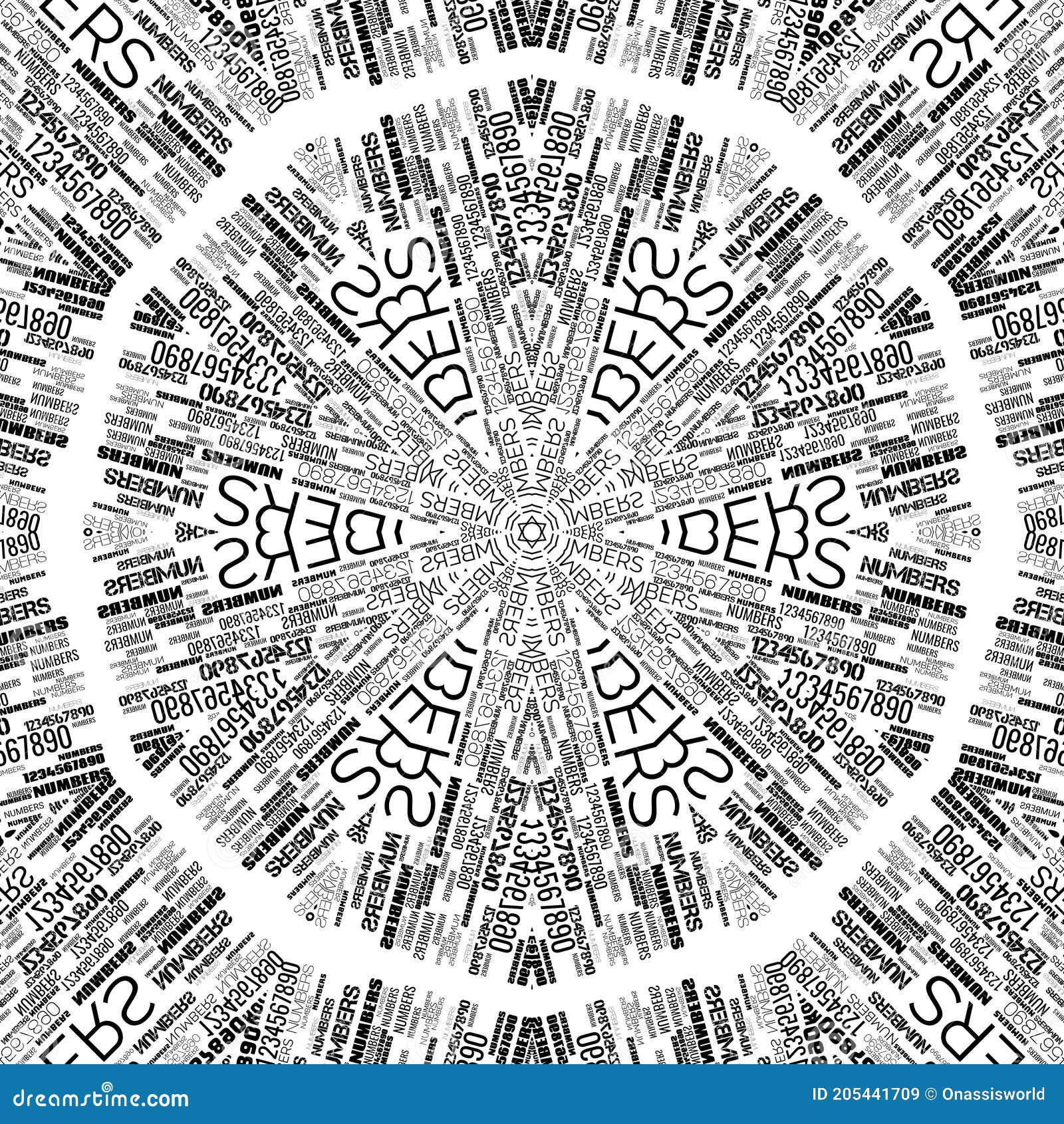 Numbers Letters Abstract Background Shapes Textured Blurred ...