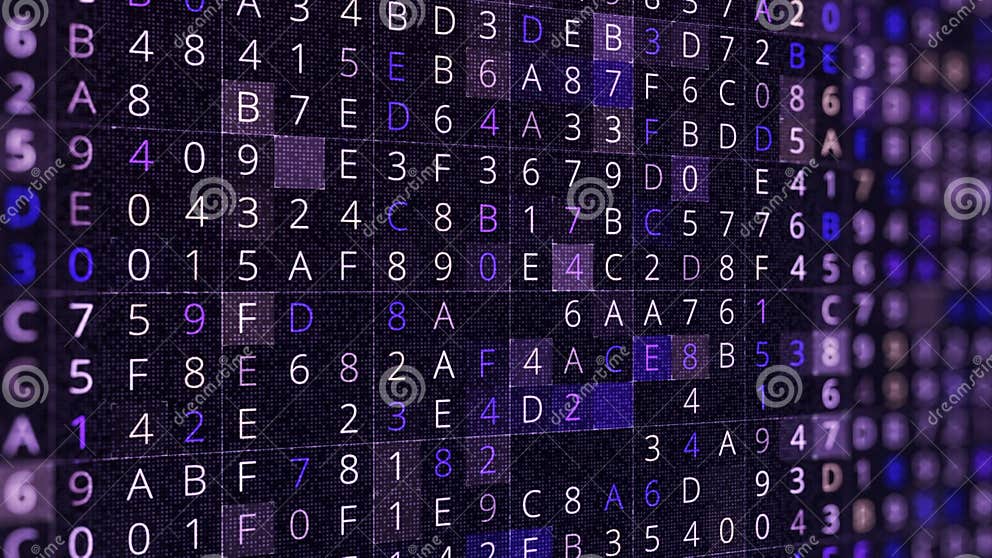 Numbers and Letters Abstract Colorful Background, Seamless Loop ...