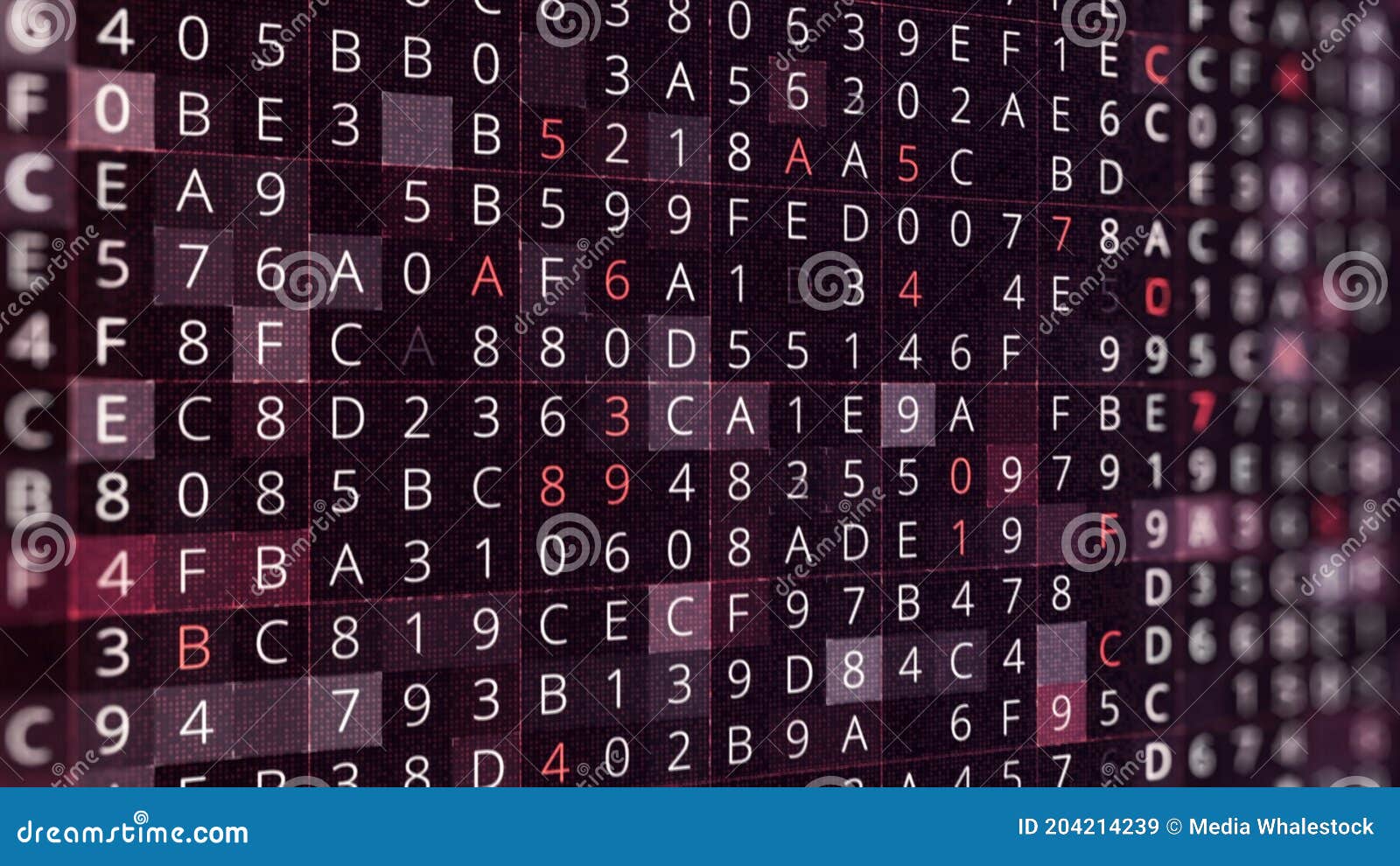 Numbers And Letters Abstract Colorful Background Seamless Loop Animation Hacker Attack