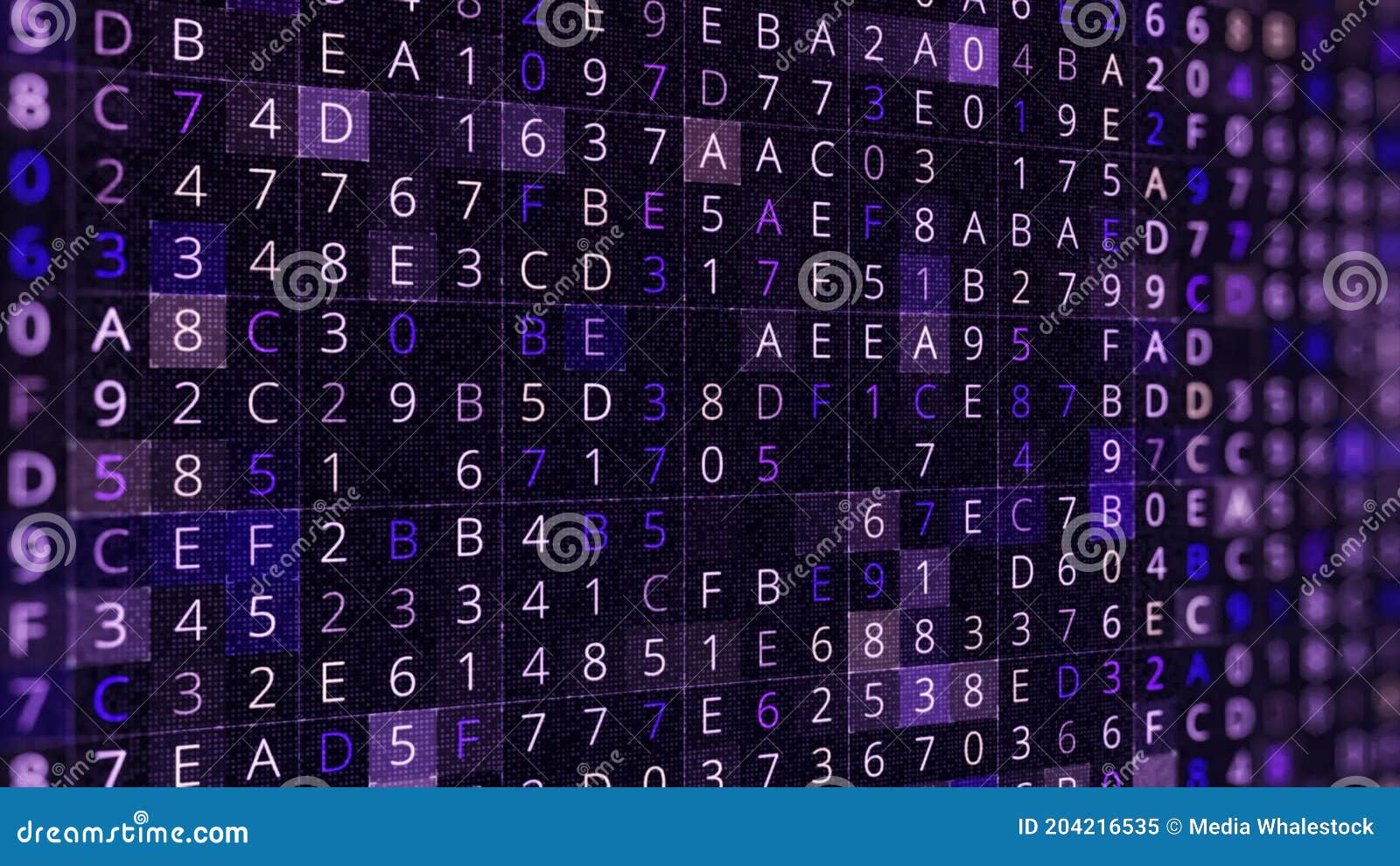 Numbers and Letters Abstract Colorful Background, Seamless Loop ...