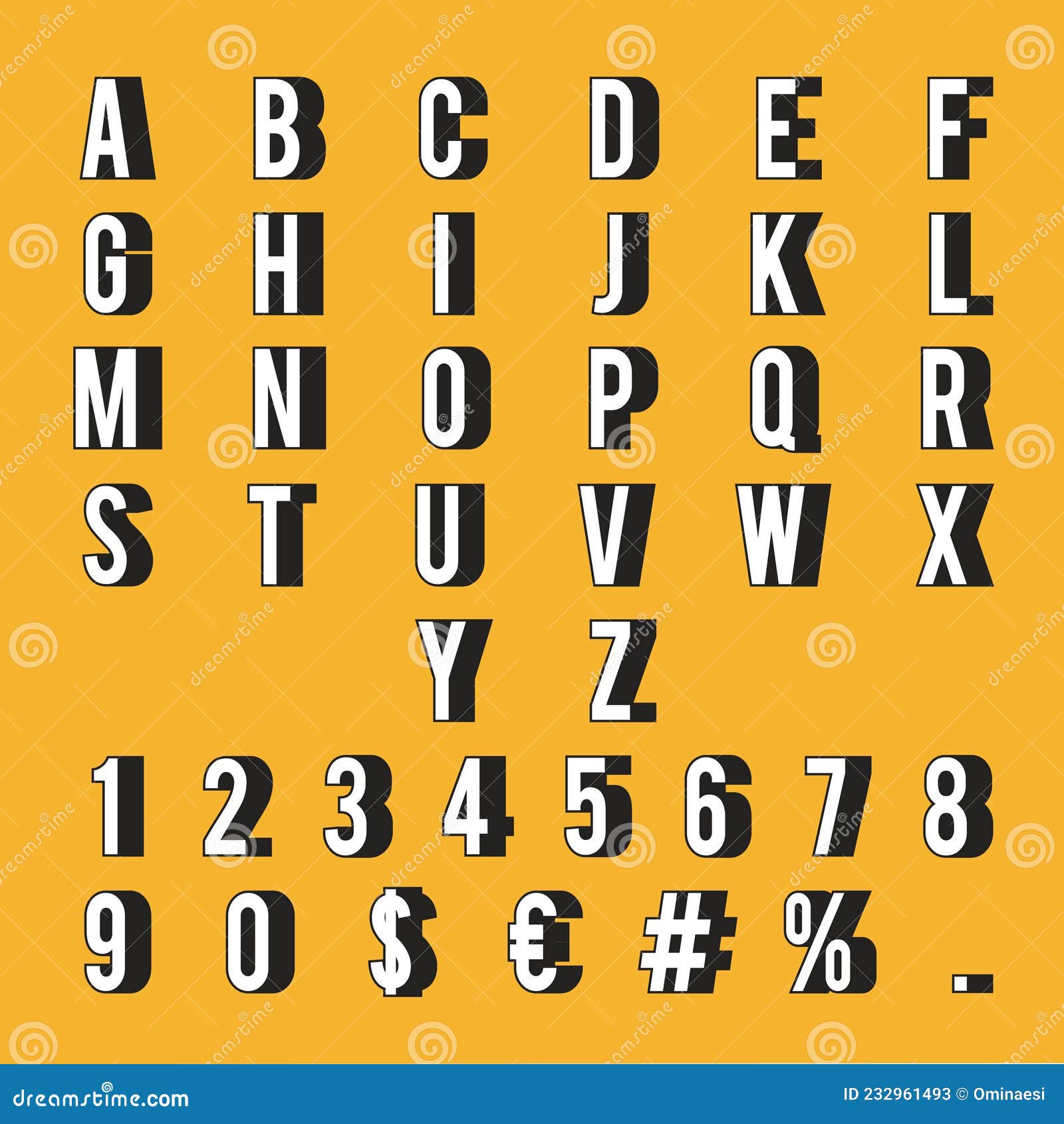 3-4 Numbers Letters Alphabet 3d Decoration Element Symbol Set Retro ...