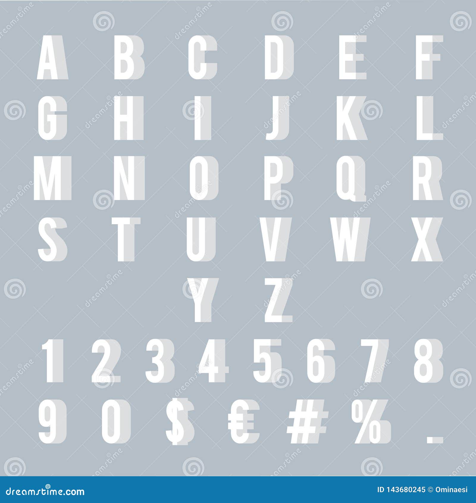 Numbers Letters 3d Alphabet Decoration Element Symbol Set Design Vector ...