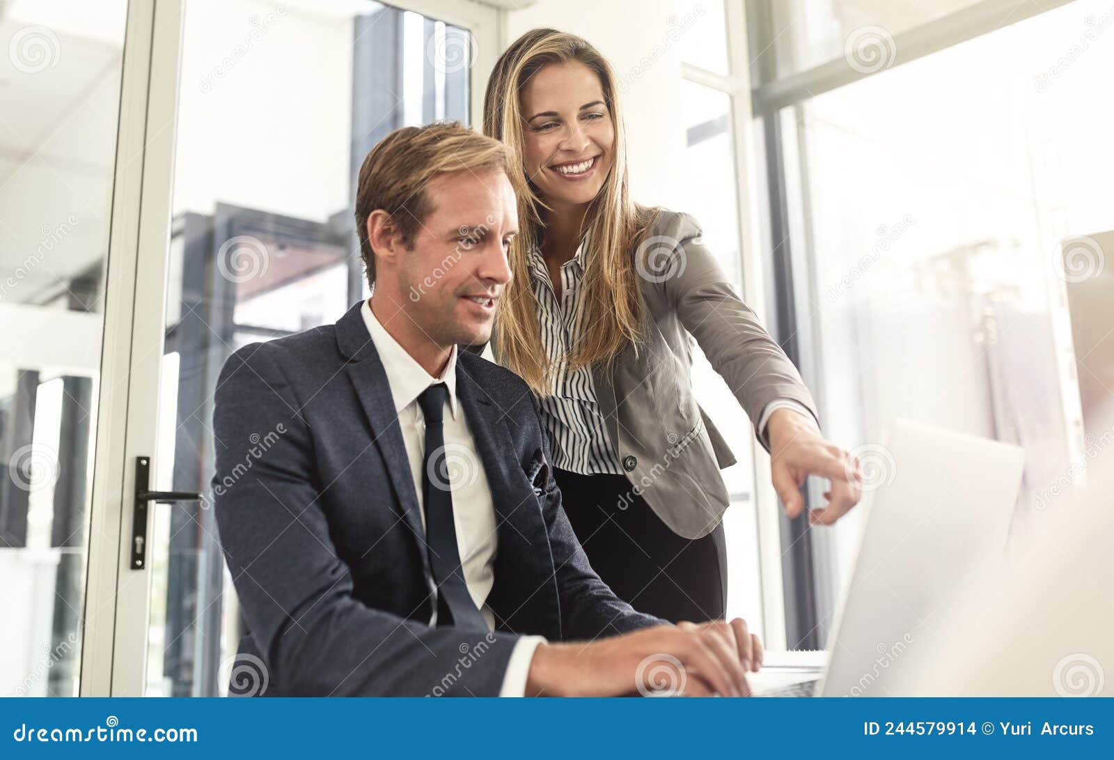 These Numbers are Looking Great. Shot of a Two Executives Working ...