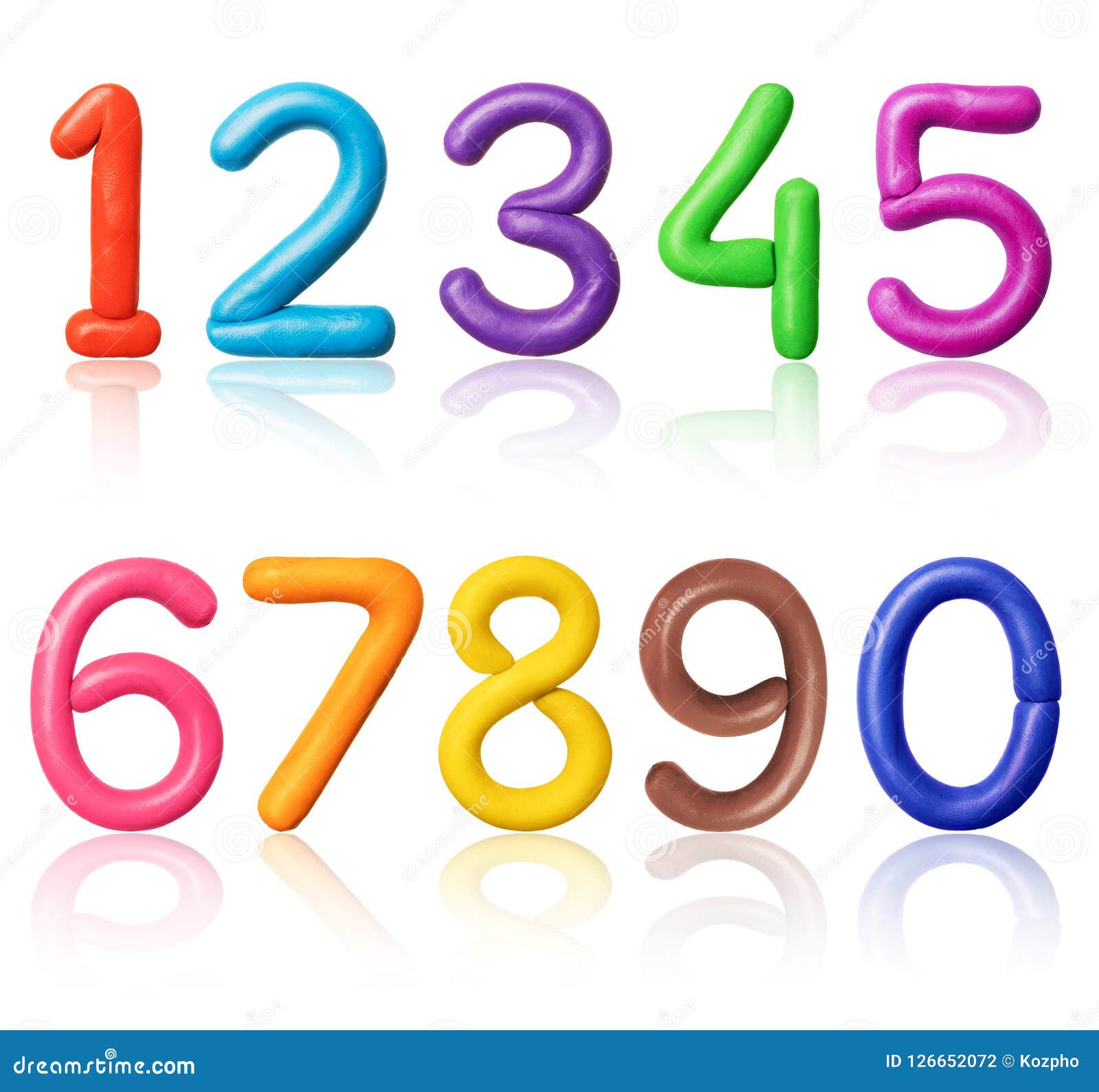 Plasticine Clay Numbers Vector Illustration | CartoonDealer.com #91703466
