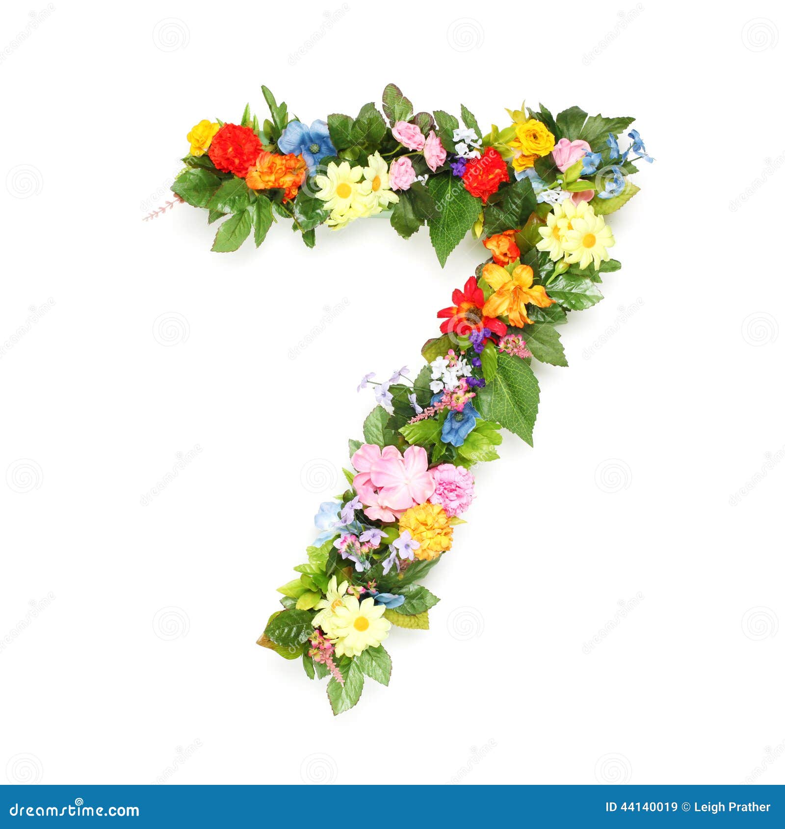 Numbers Made of Leaves & Flowers Stock Image - Image of character ...