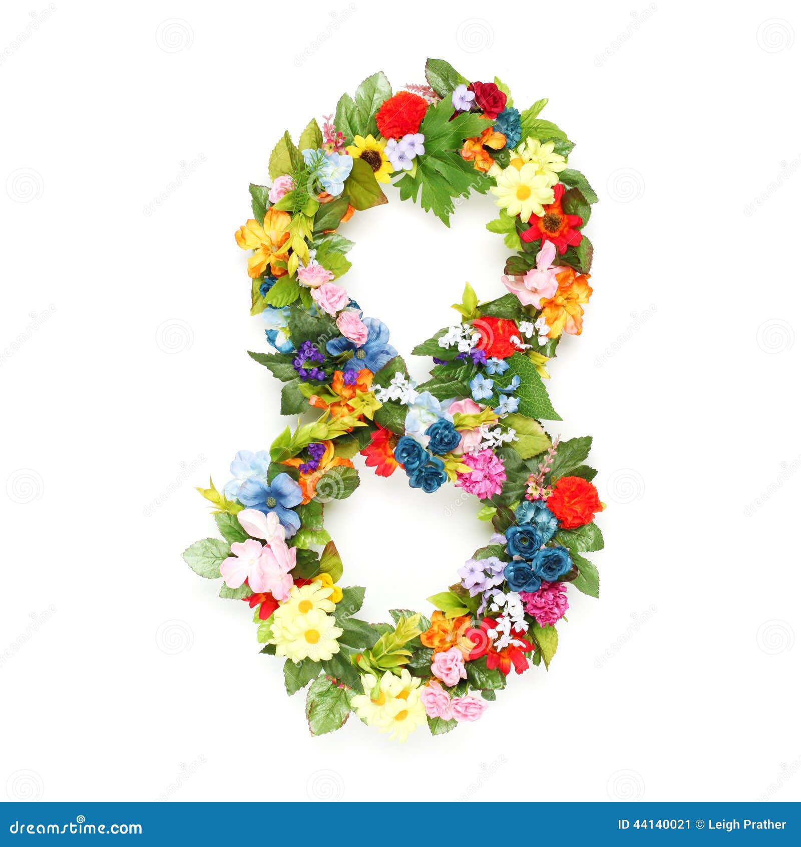 Numbers Made of Leaves & Flowers Stock Image - Image of character ...