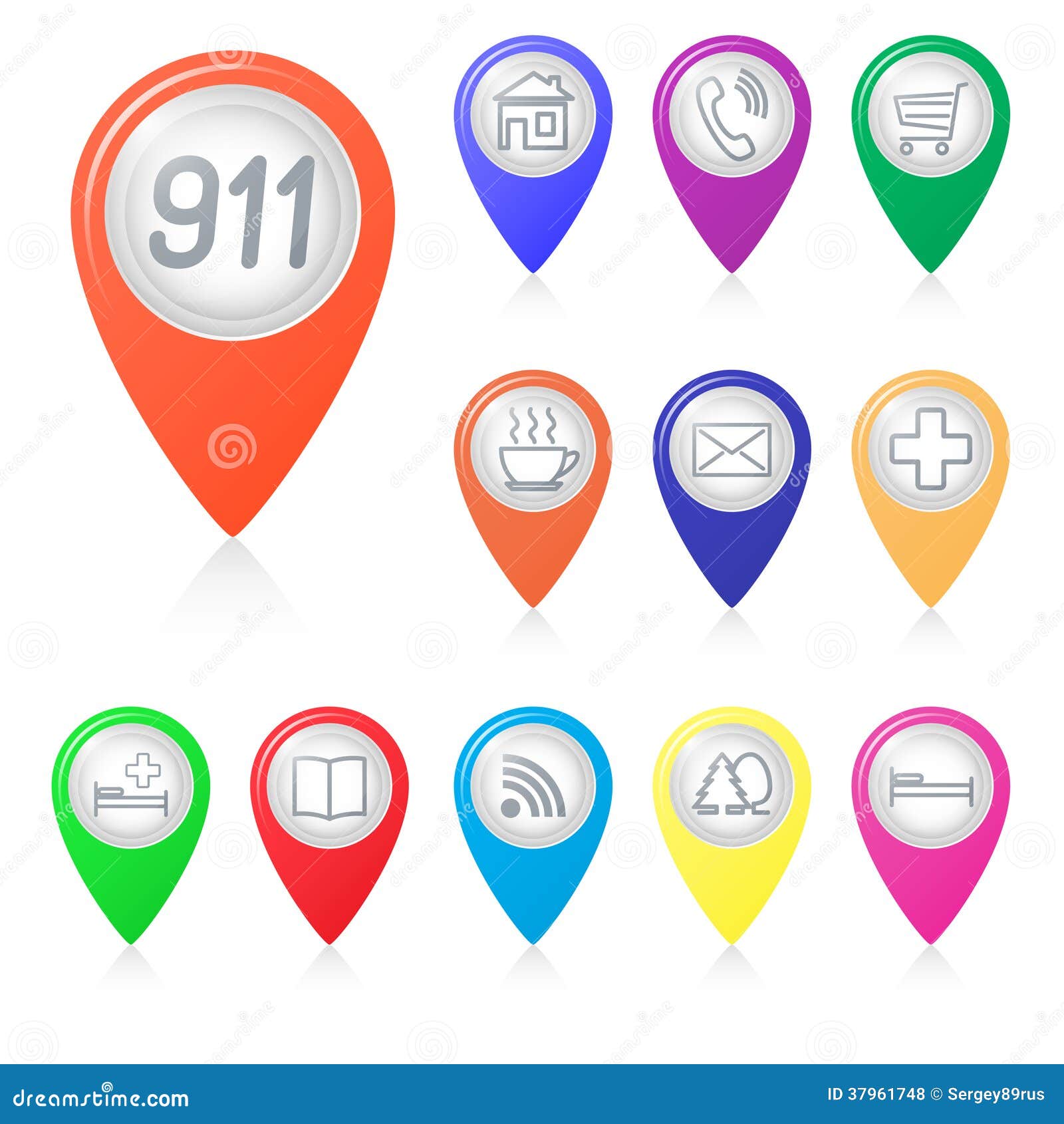 The Numbers on the Map Arrows. Stock Vector - Illustration of ...