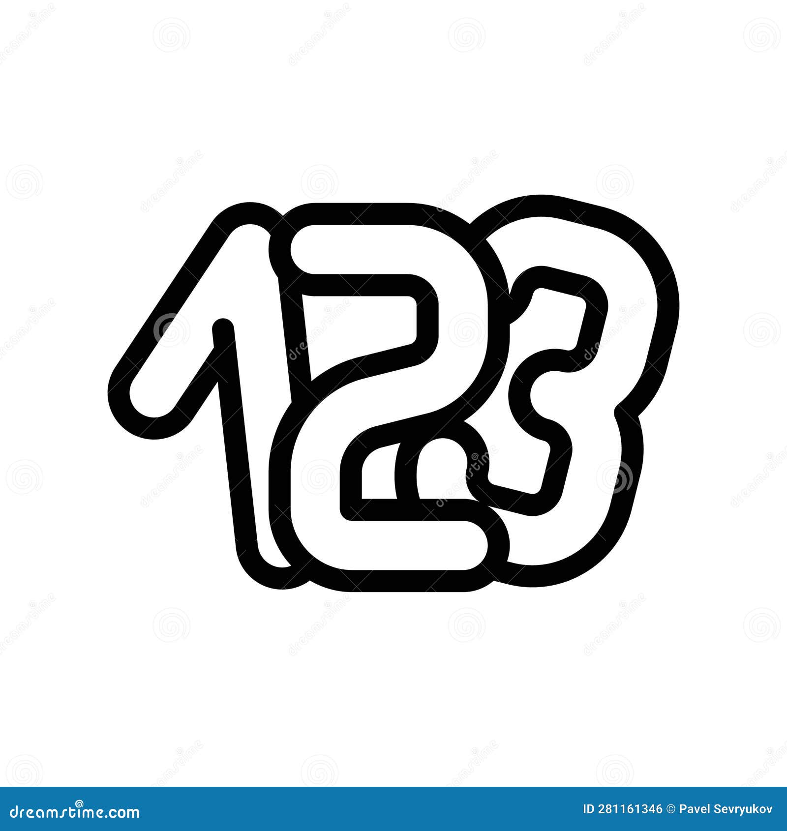 Numbers Math Science Education Line Icon Vector Illustration Stock ...