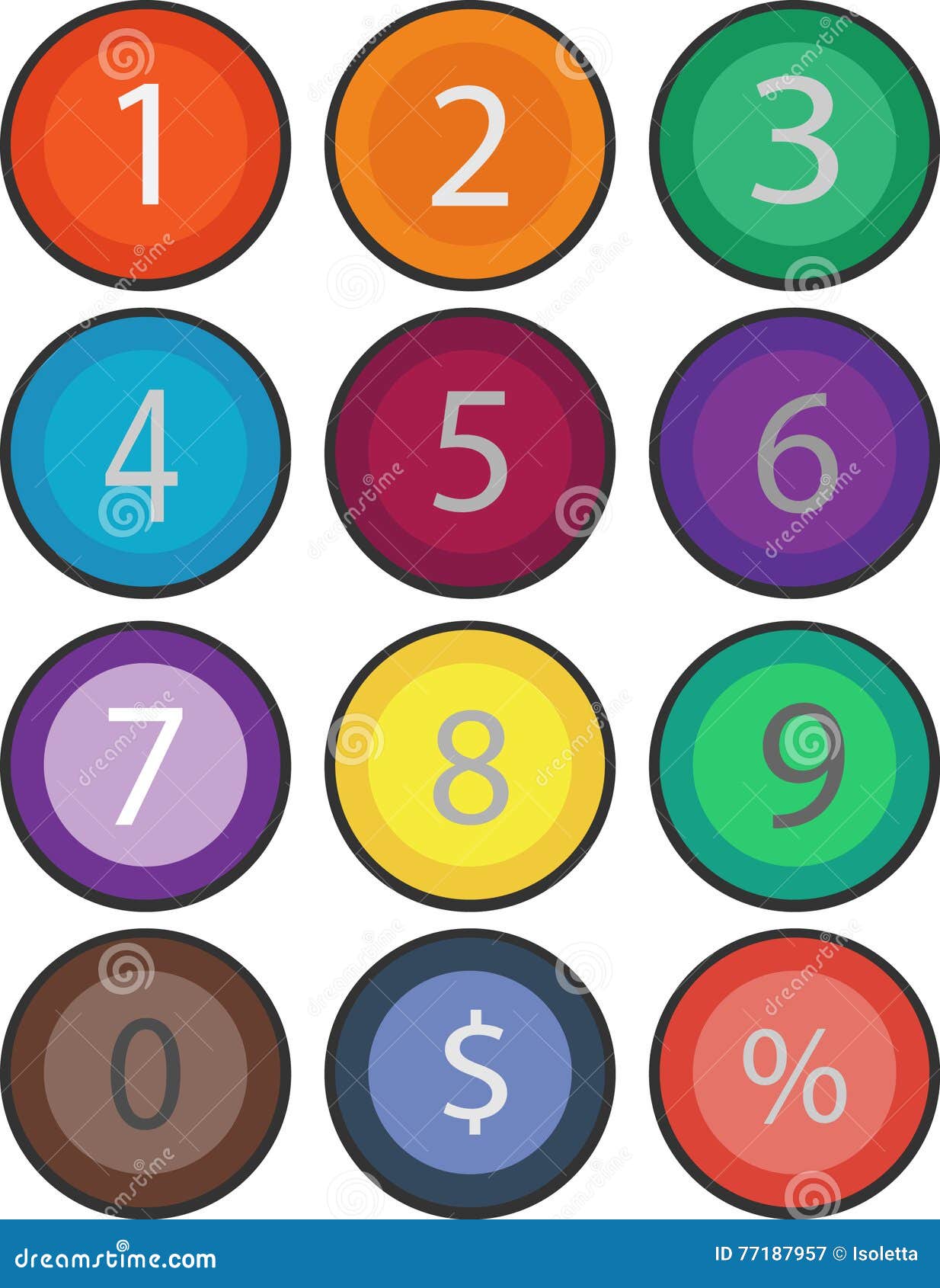 Numbers and Math Symbols stock vector. Illustration of math - 77187957