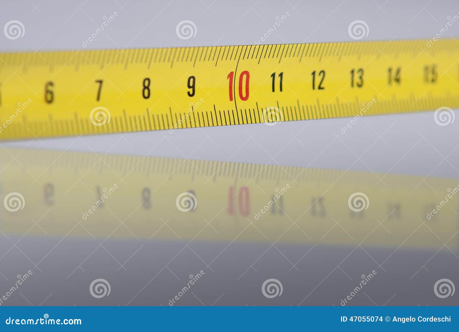 Numbers on Measuring Tape - Details with Reflection - 10 on Focus Stock ...