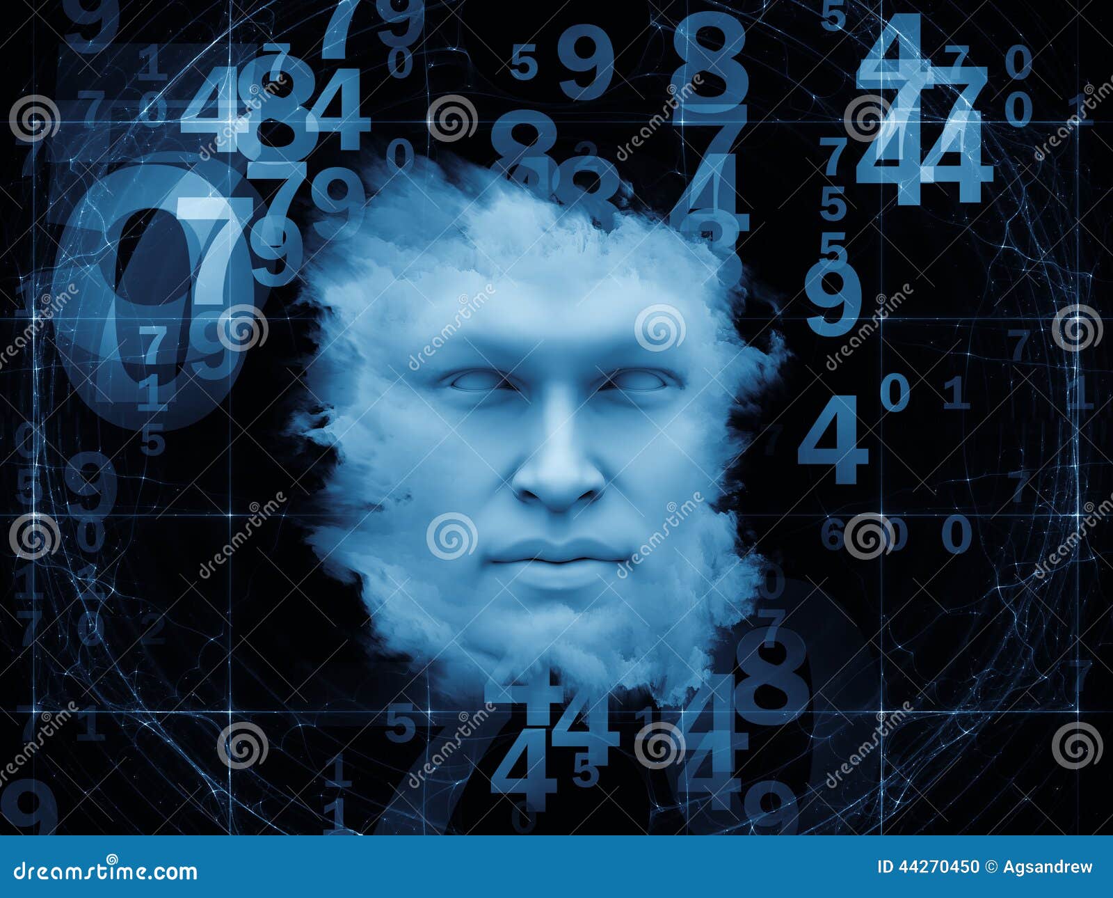Numbers of the Mind stock illustration. Illustration of effect - 44270450