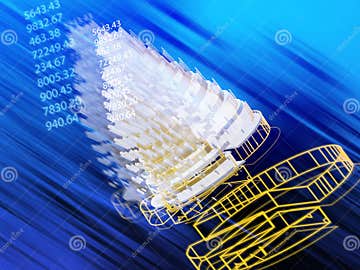 Numbers morph chart stock illustration. Illustration of concept - 99825