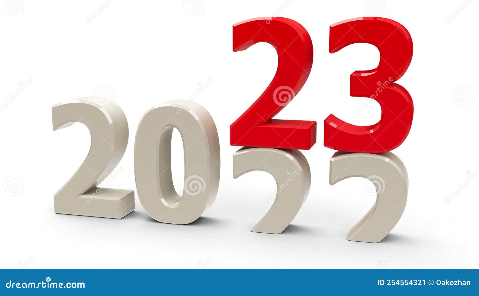 Numbers 2022-2023 New year stock illustration. Illustration of date ...