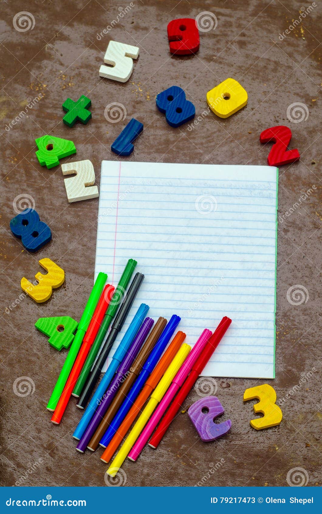 Numbers, notebook, pens stock image. Image of bunch, notebook - 79217473