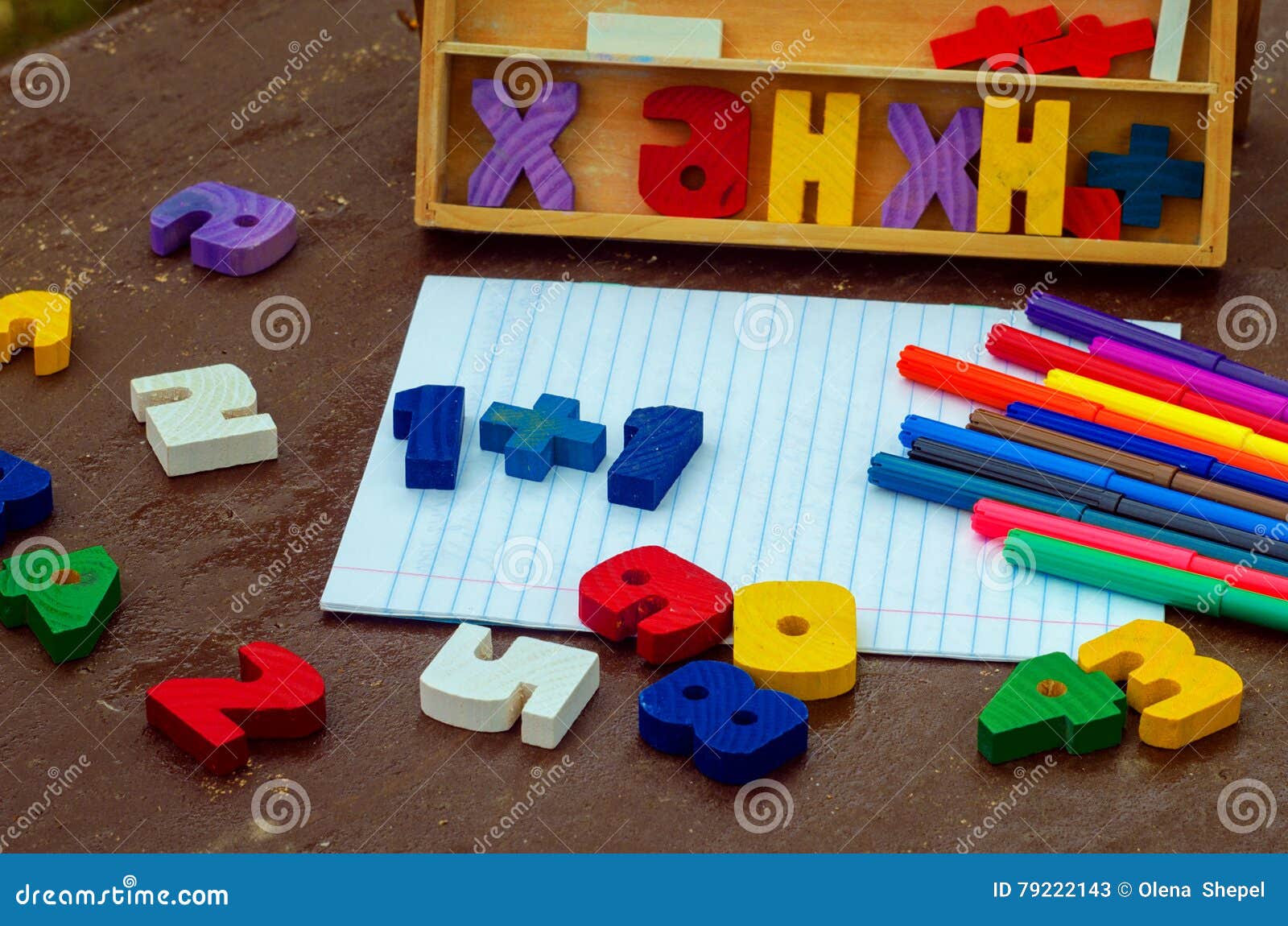 Numbers, notebook, pens stock image. Image of nature - 79222143
