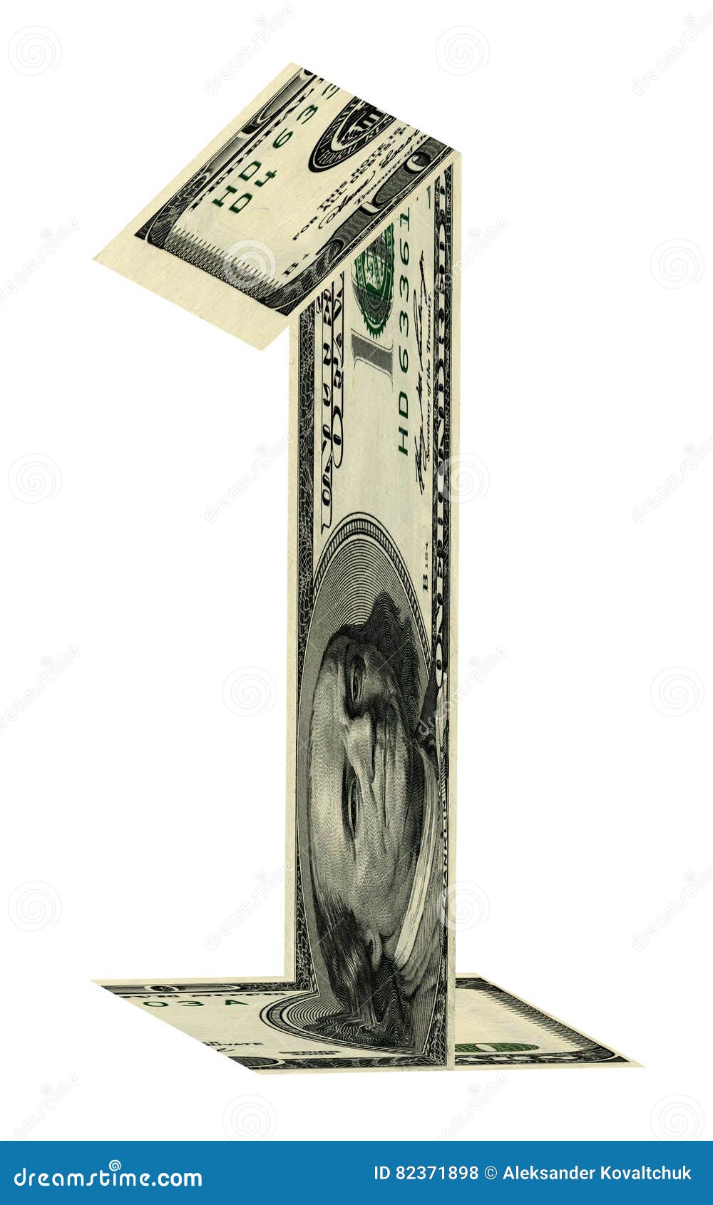 Numbers one dollars stock photo. Image of concepts, white - 82371898